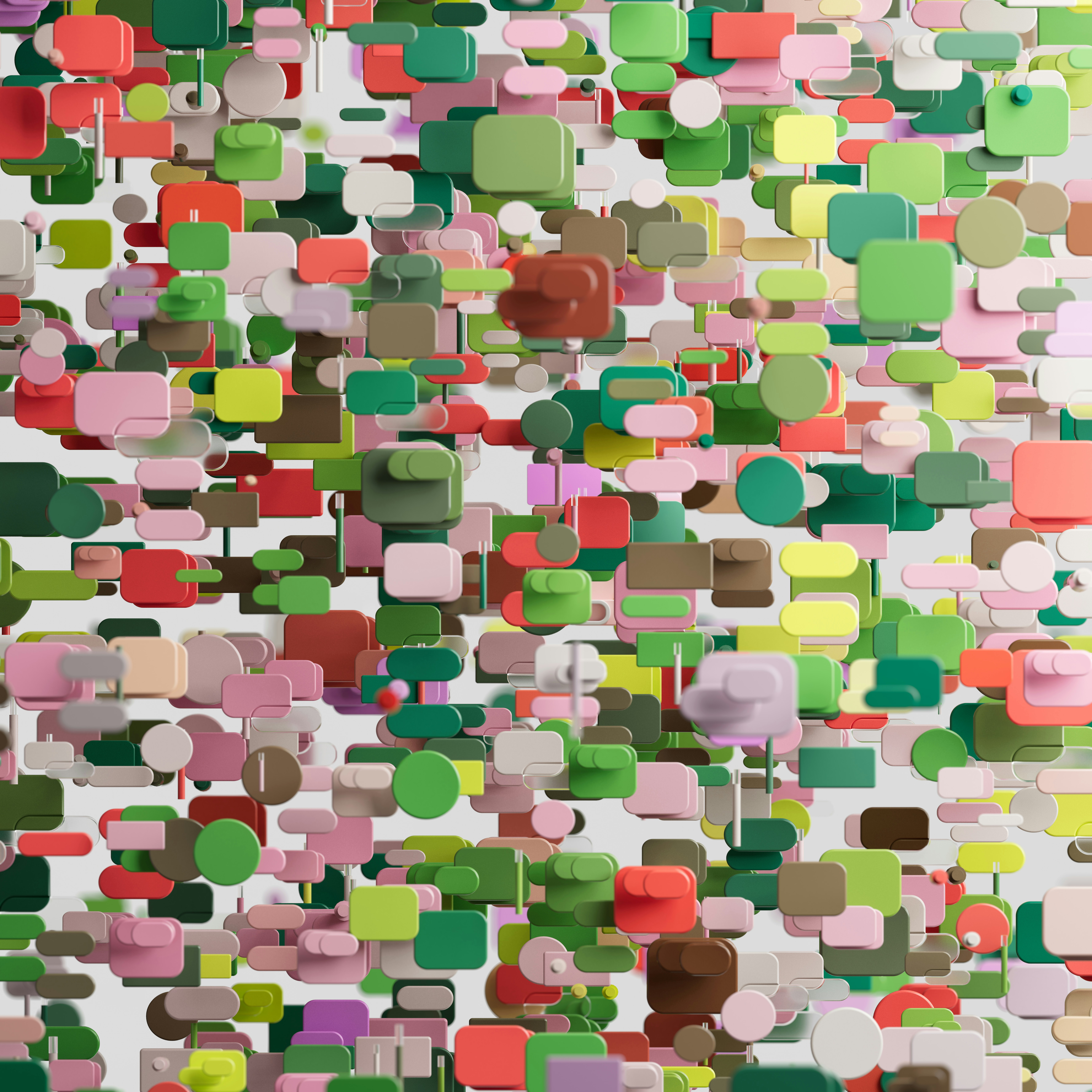 A group of different colored shapes on a wall photo – Free Image on ...