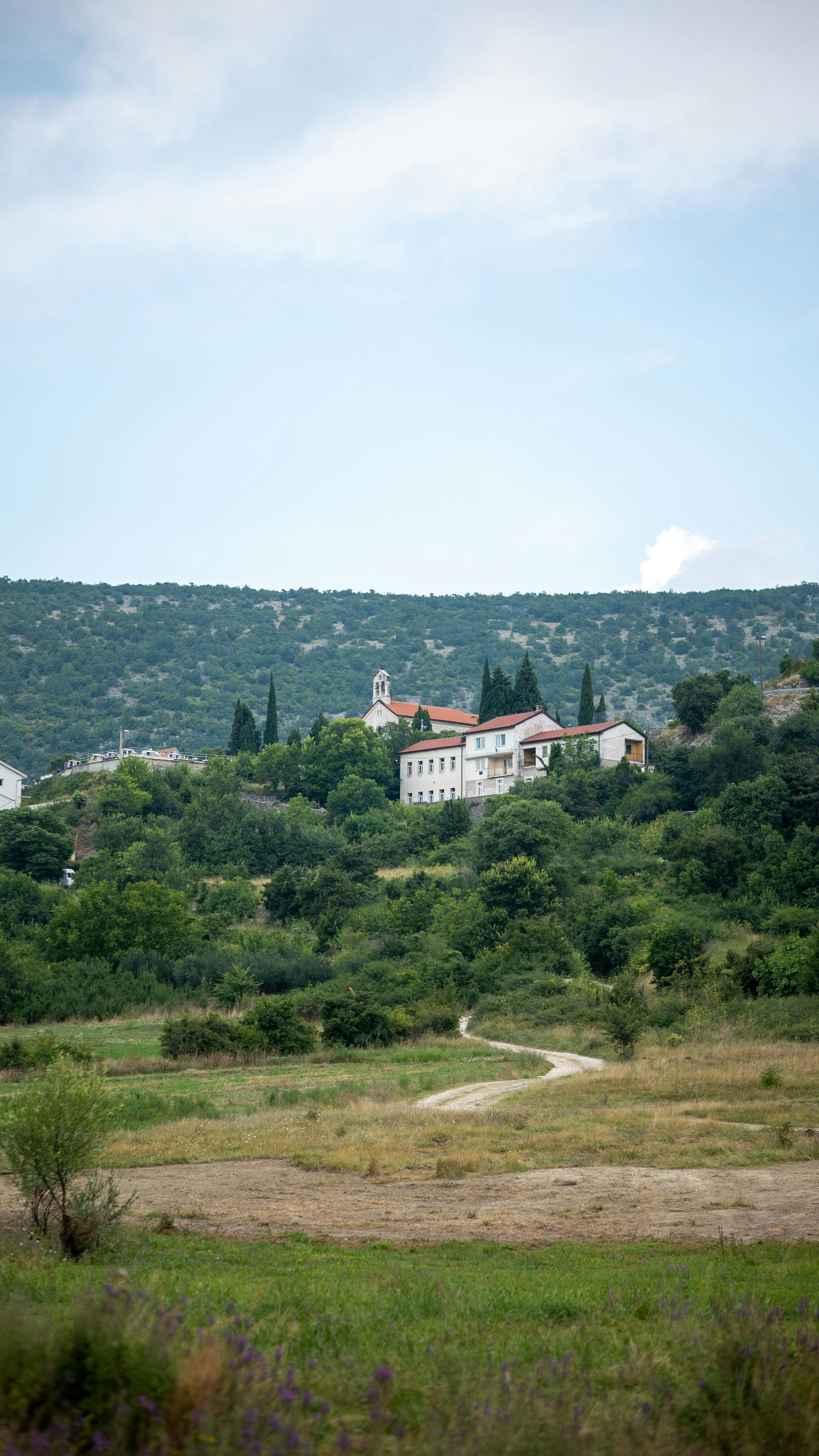 Haven on the Hill: White-Washed Homes Nestled in Mediterranean Green