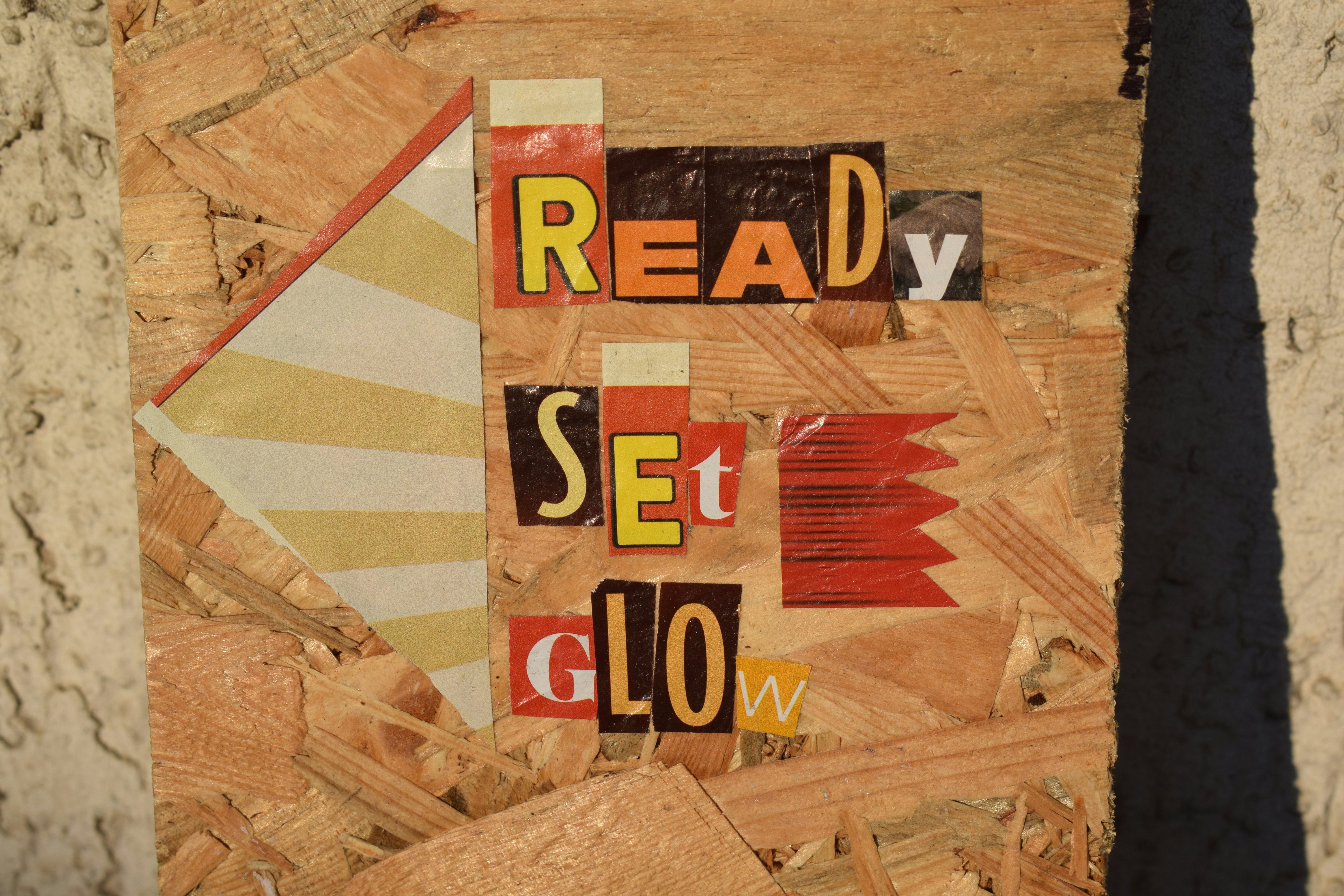 Ready, Set, Glow: A DIY Letter Collage on OSB