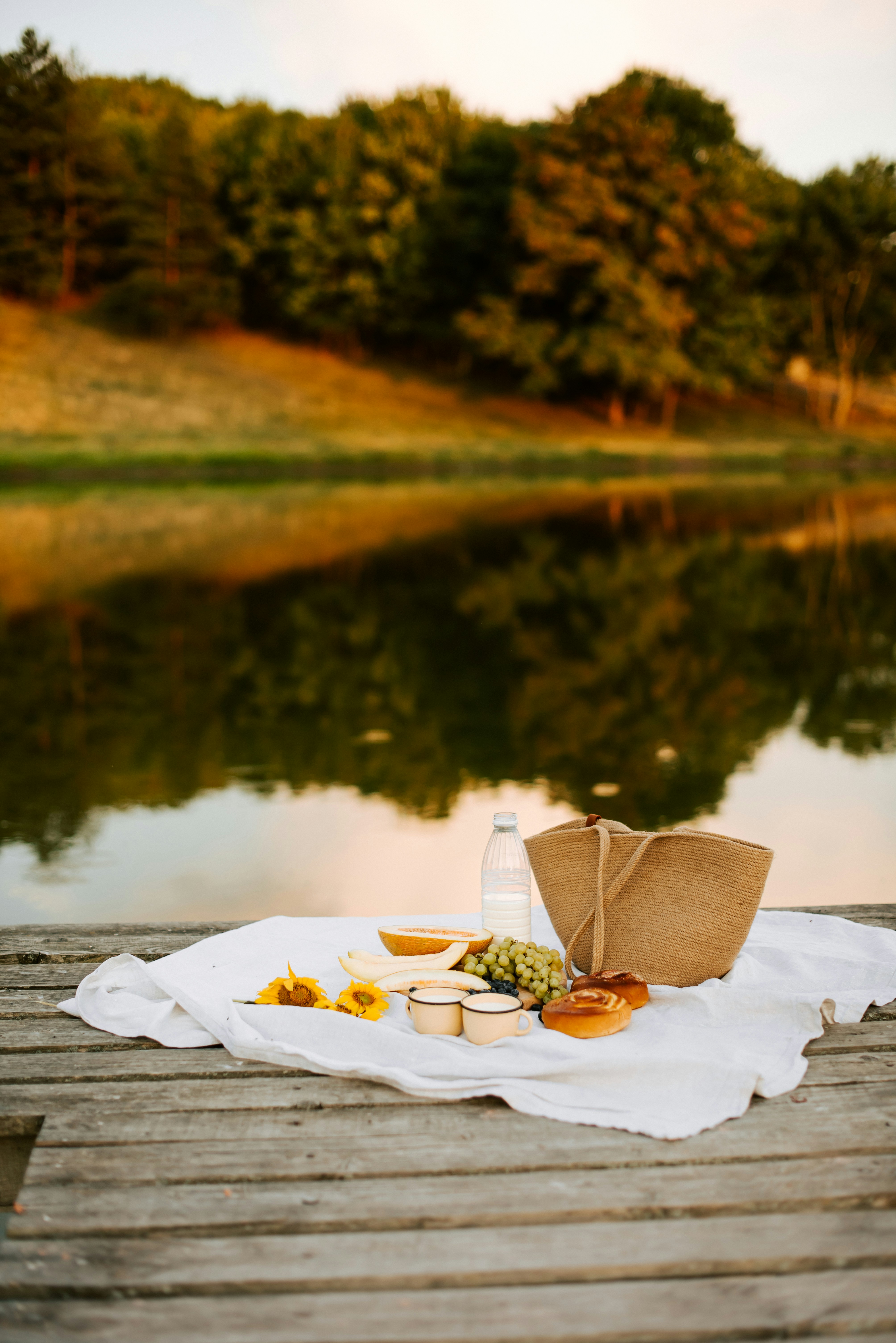 Picnic on the Docks at Sunset Lake