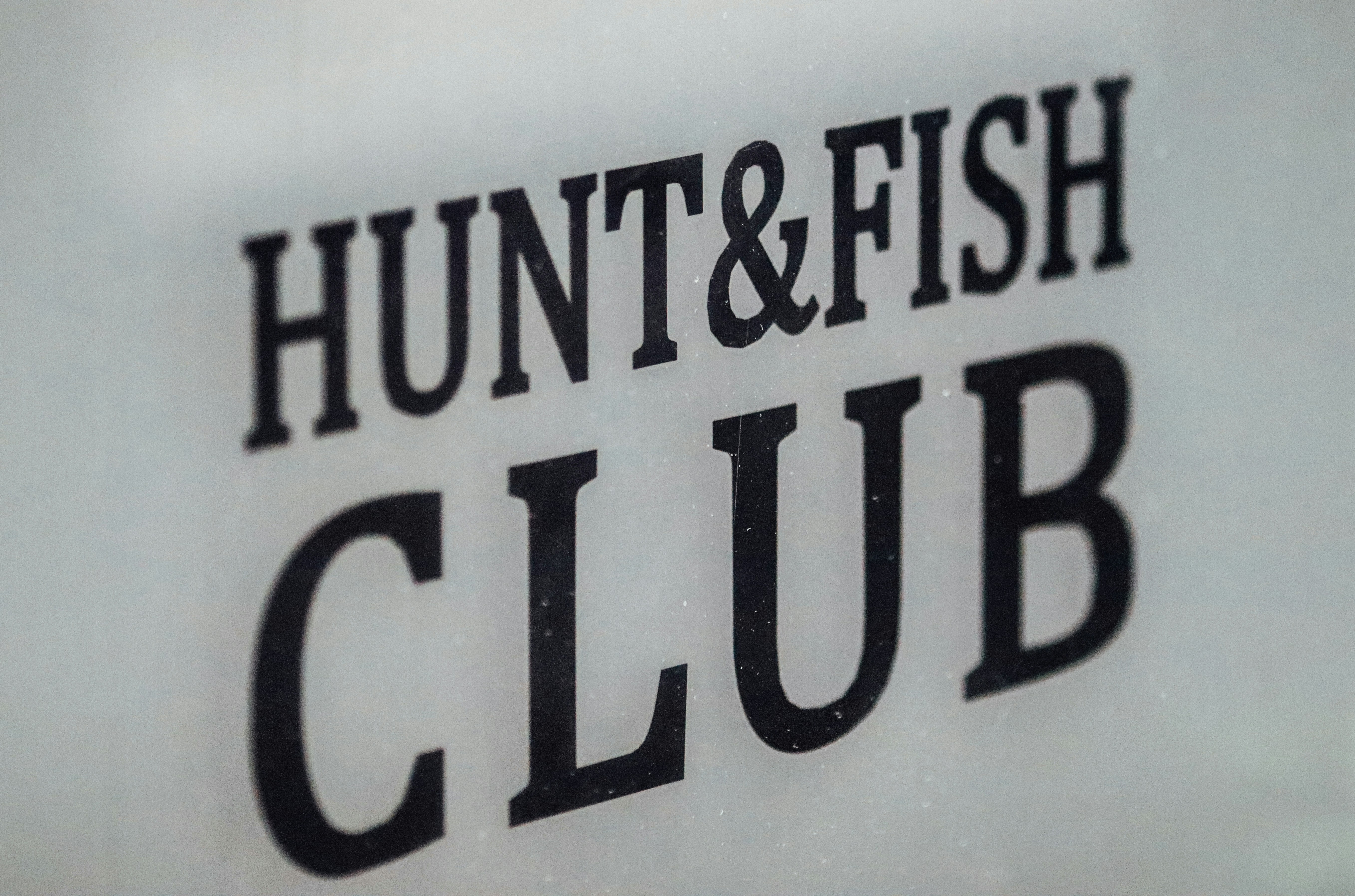 A sign that says hunt and fish club photo – Free Street art Image on ...