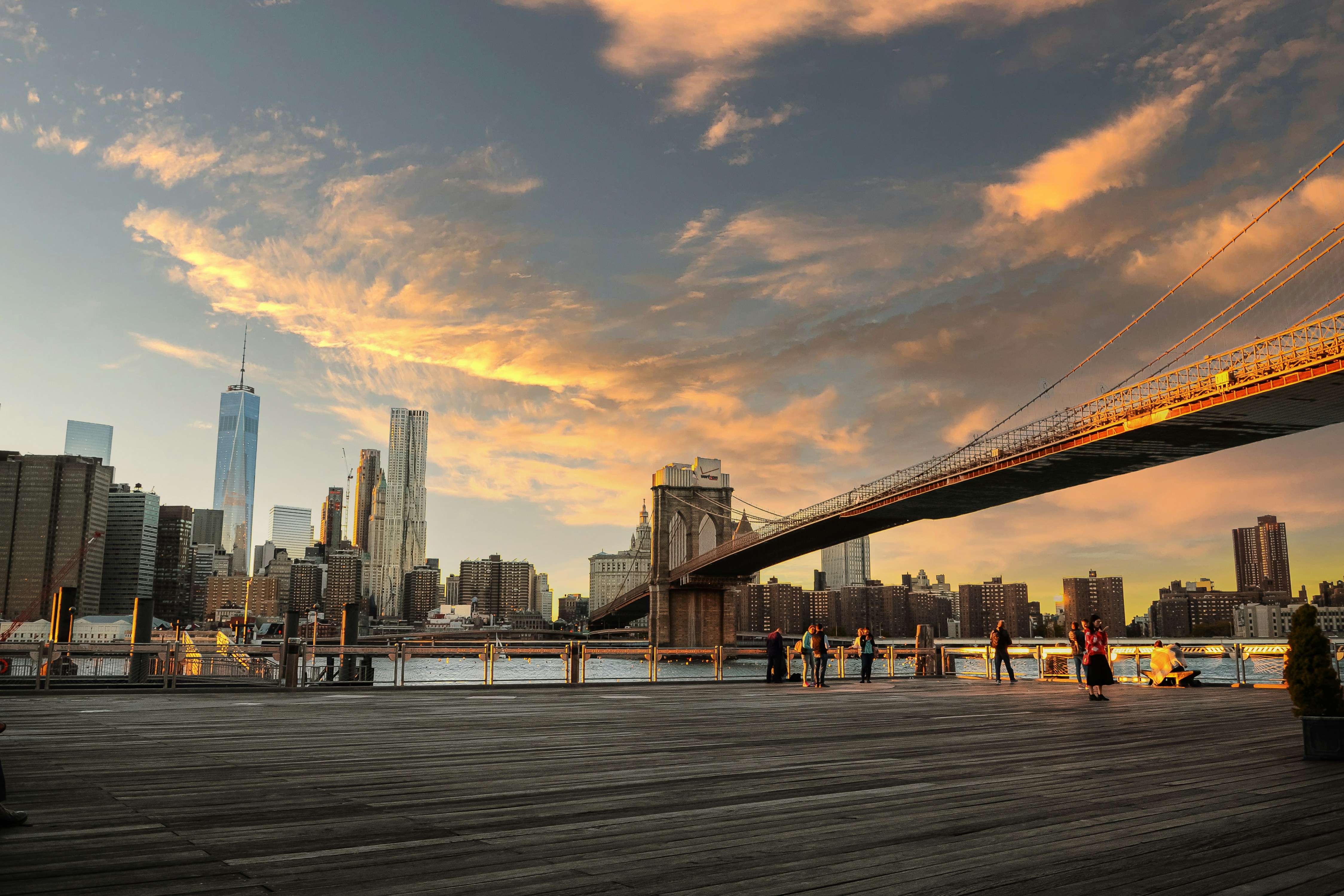 Urban Light: Sunset Over the Brooklyn Skyline from the Pier