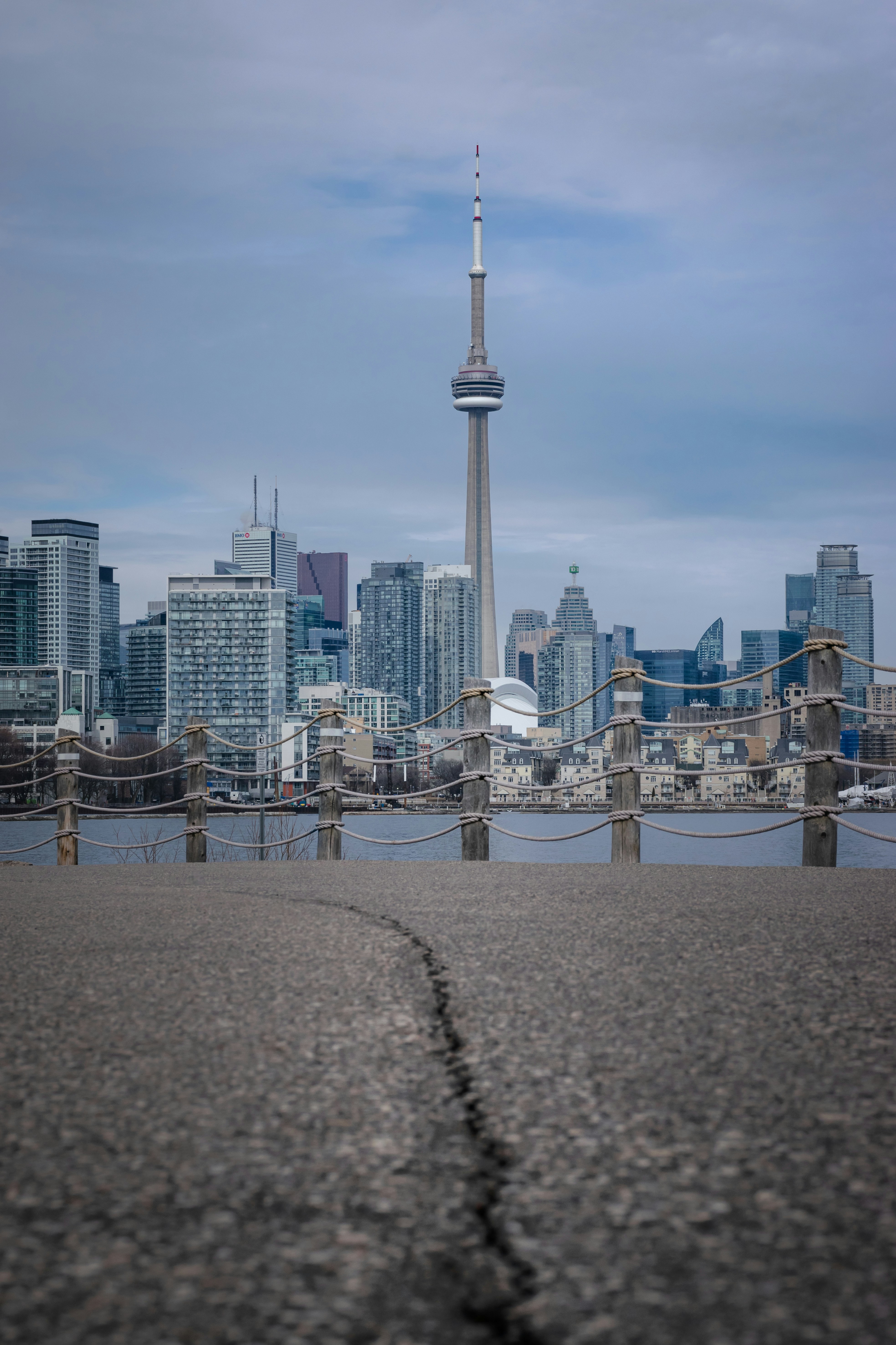 The Sky Needle over Toronto's Waterfront Promenade