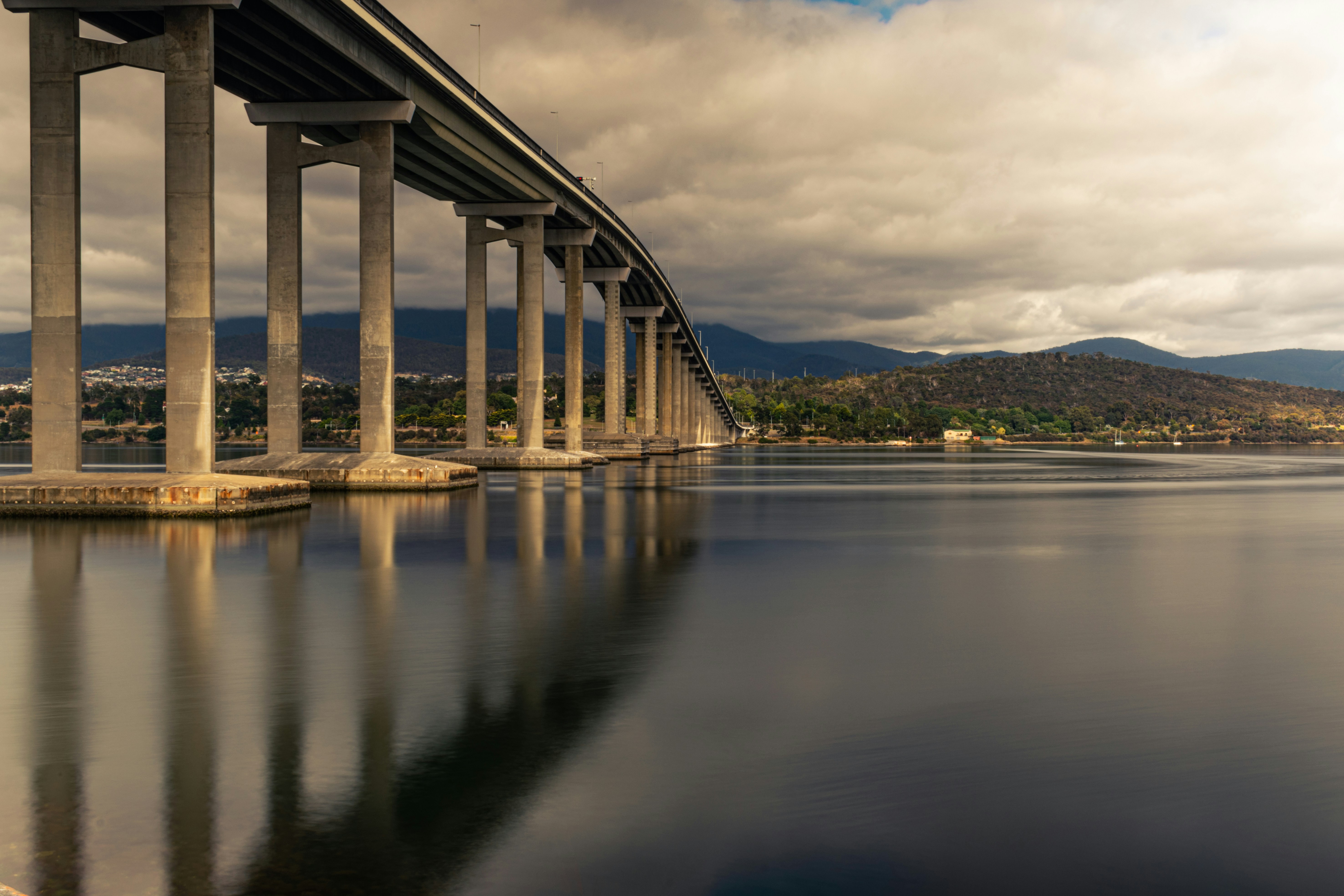 A large bridge over a large body of water photo – Free Tasmania Image ...