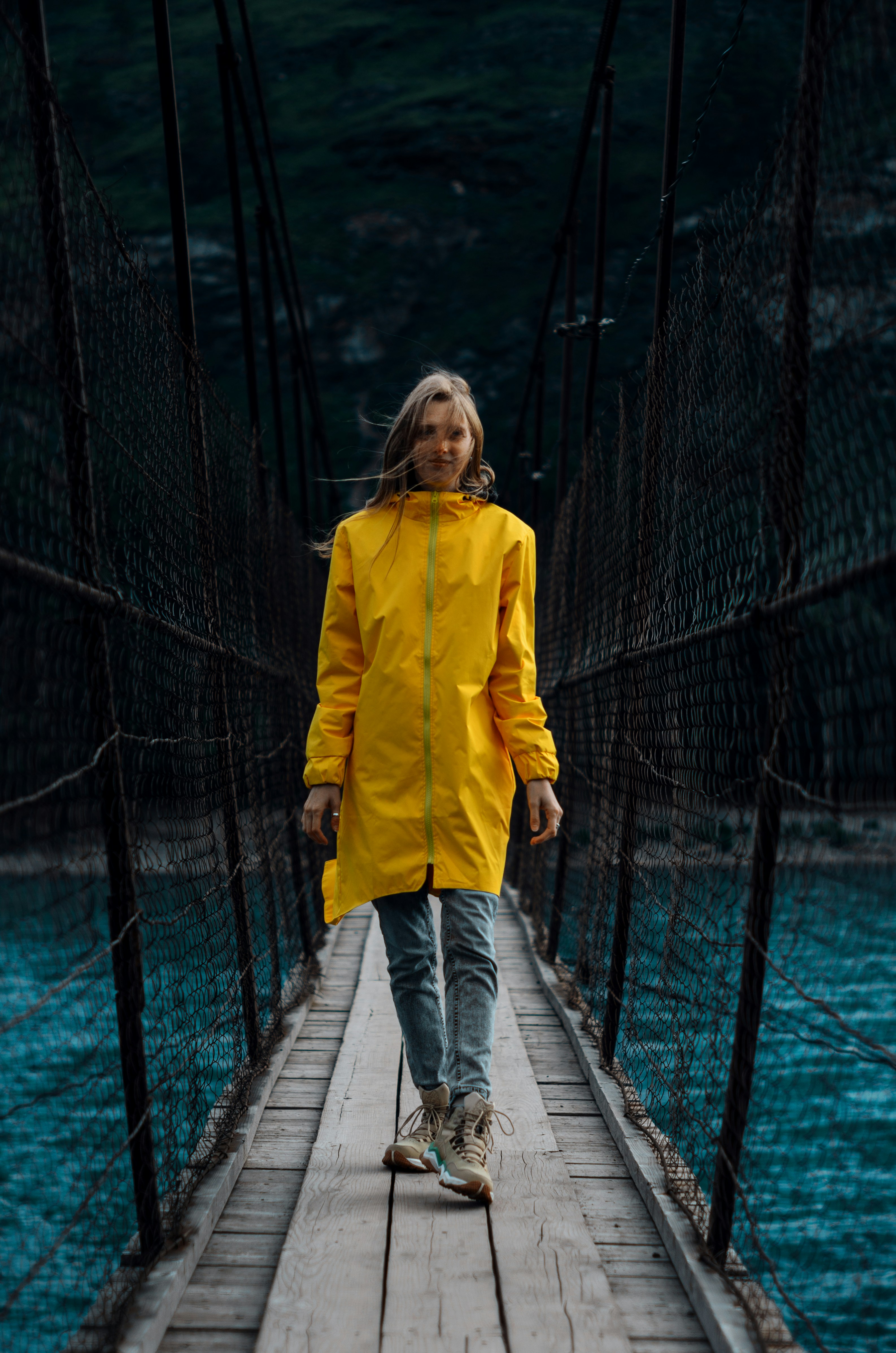 Yellow Raincoat, Narrow Bridge, Wide Sea