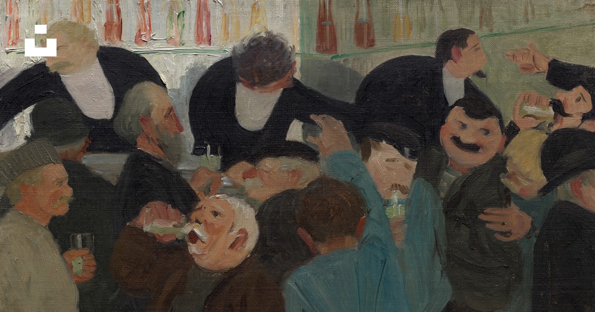 술집에 있는 사람들의 그림 사진 Unsplash의 무료 예술 이미지