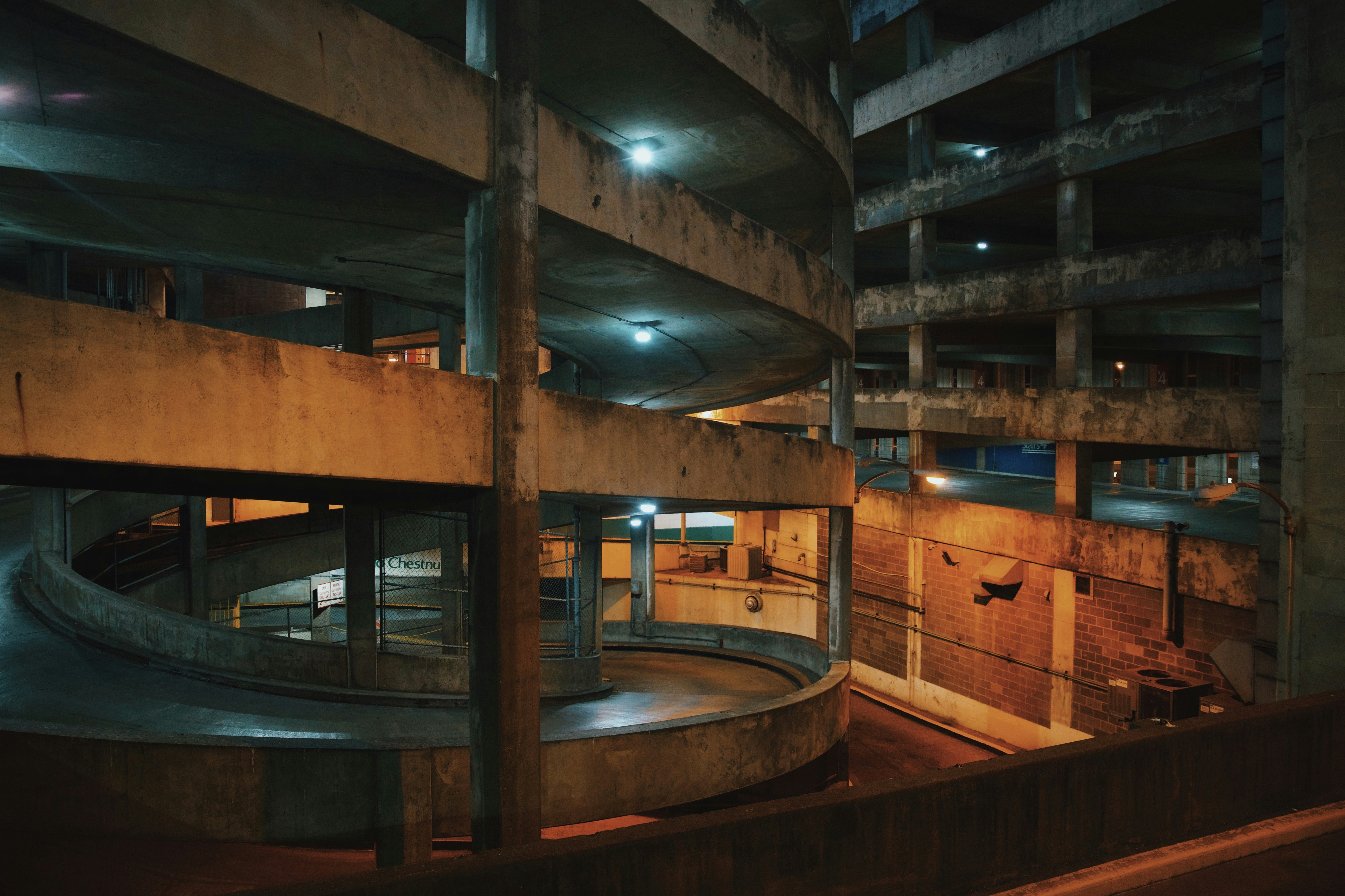 Spiral Echoes in Neon Concrete