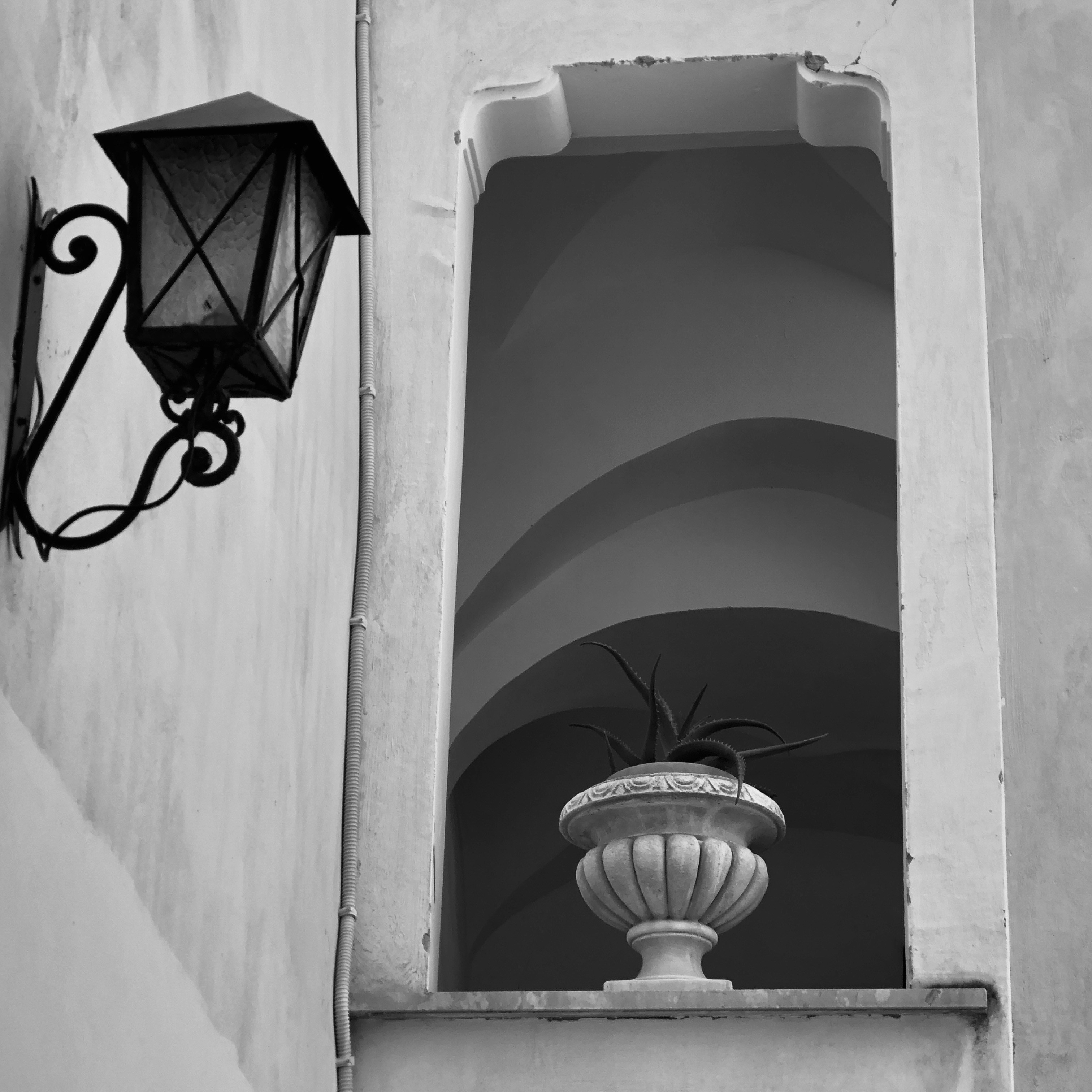 Italian courtyard window
