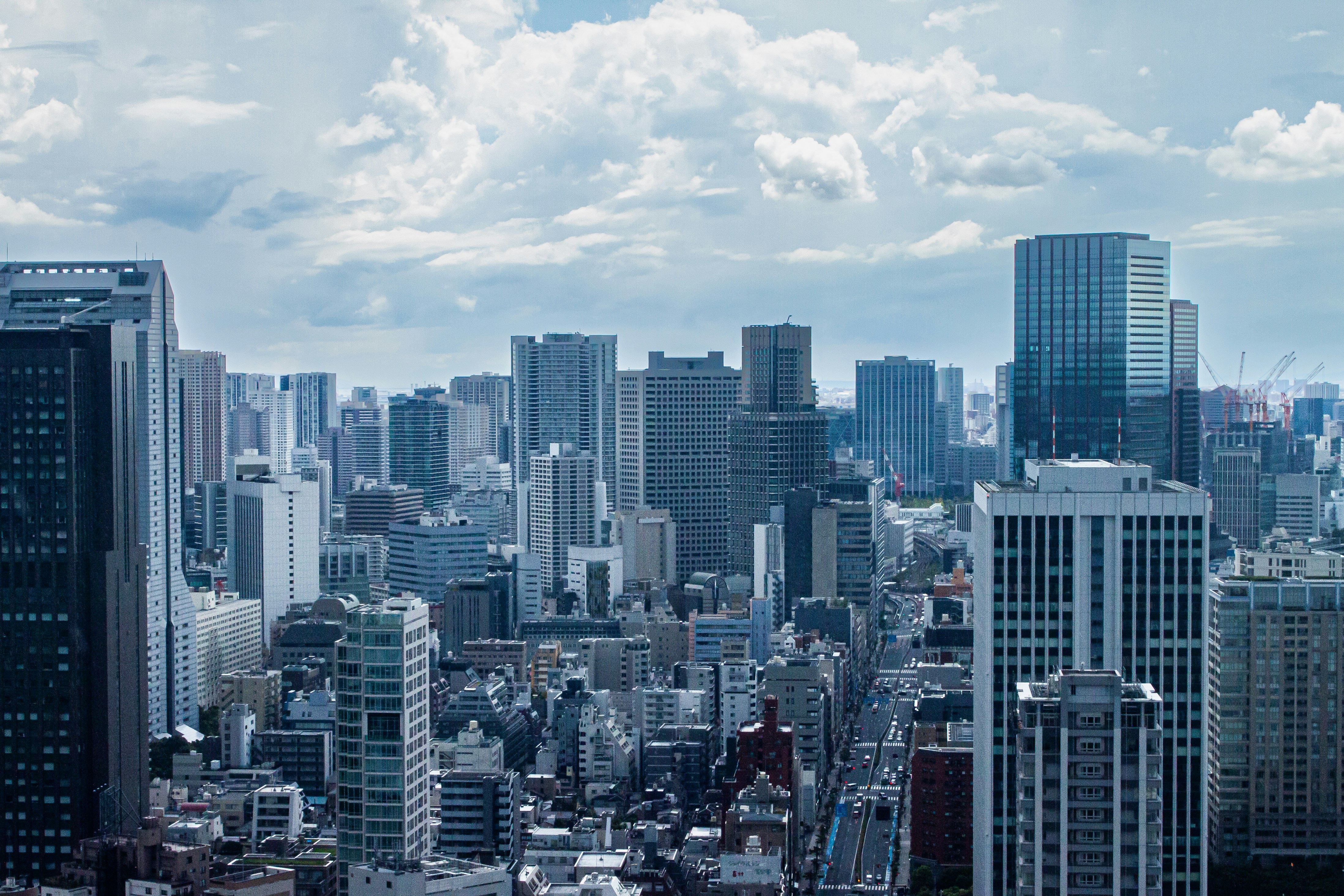 A view of a city from the top of a building photo – Free 4 조메-2-8 시바코엔 ...