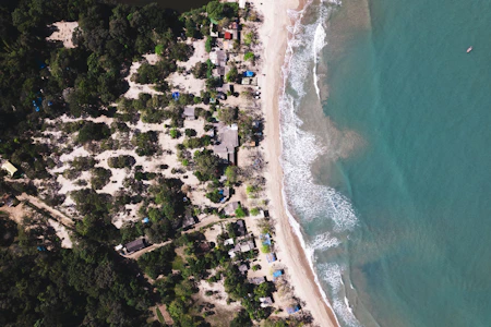 Coastal Harmony: Aerial Patterns of Nature and Humanity