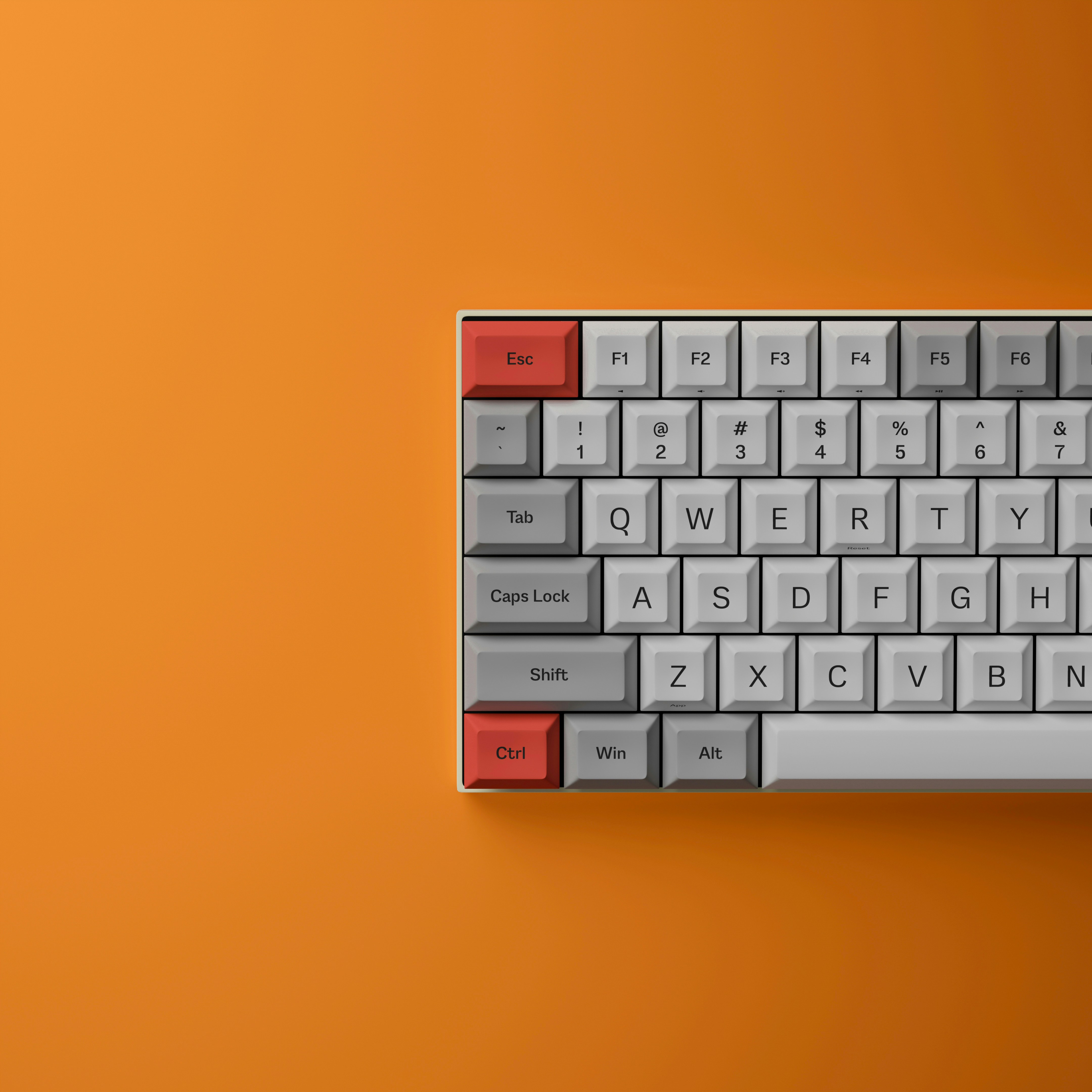 A computer keyboard on an orange background photo – Free 3d Image on ...
