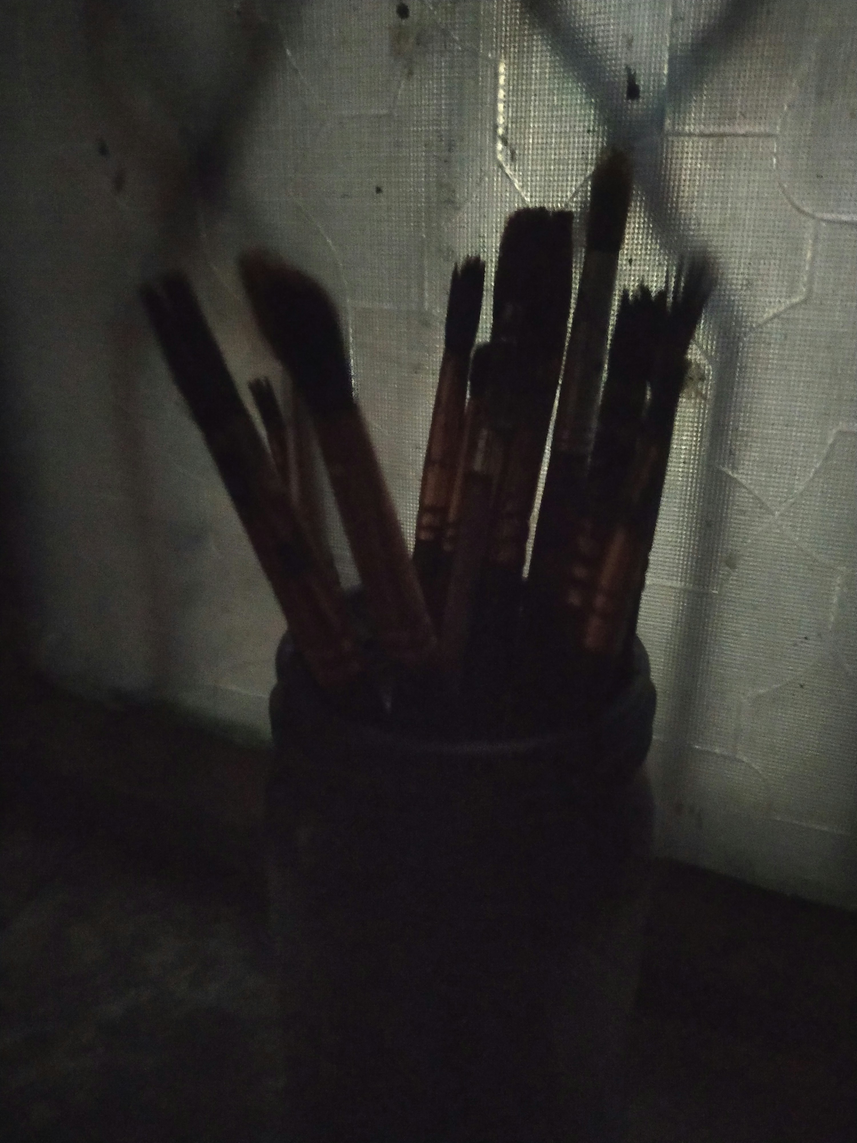 Artistry in Shadows: A Brush's Embrace