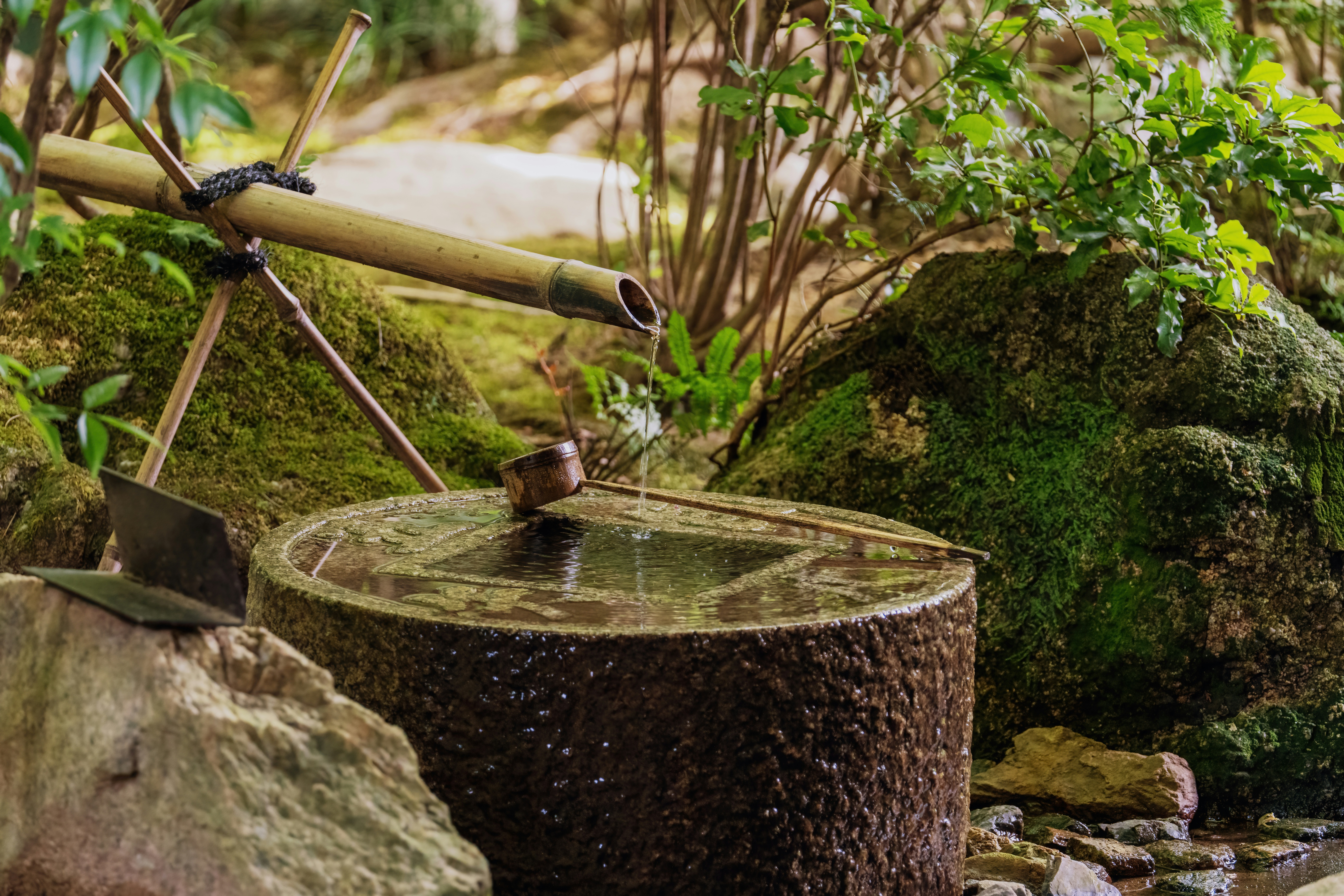 A water well with a wooden spigot on top of it photo – Free Kyoto Image ...