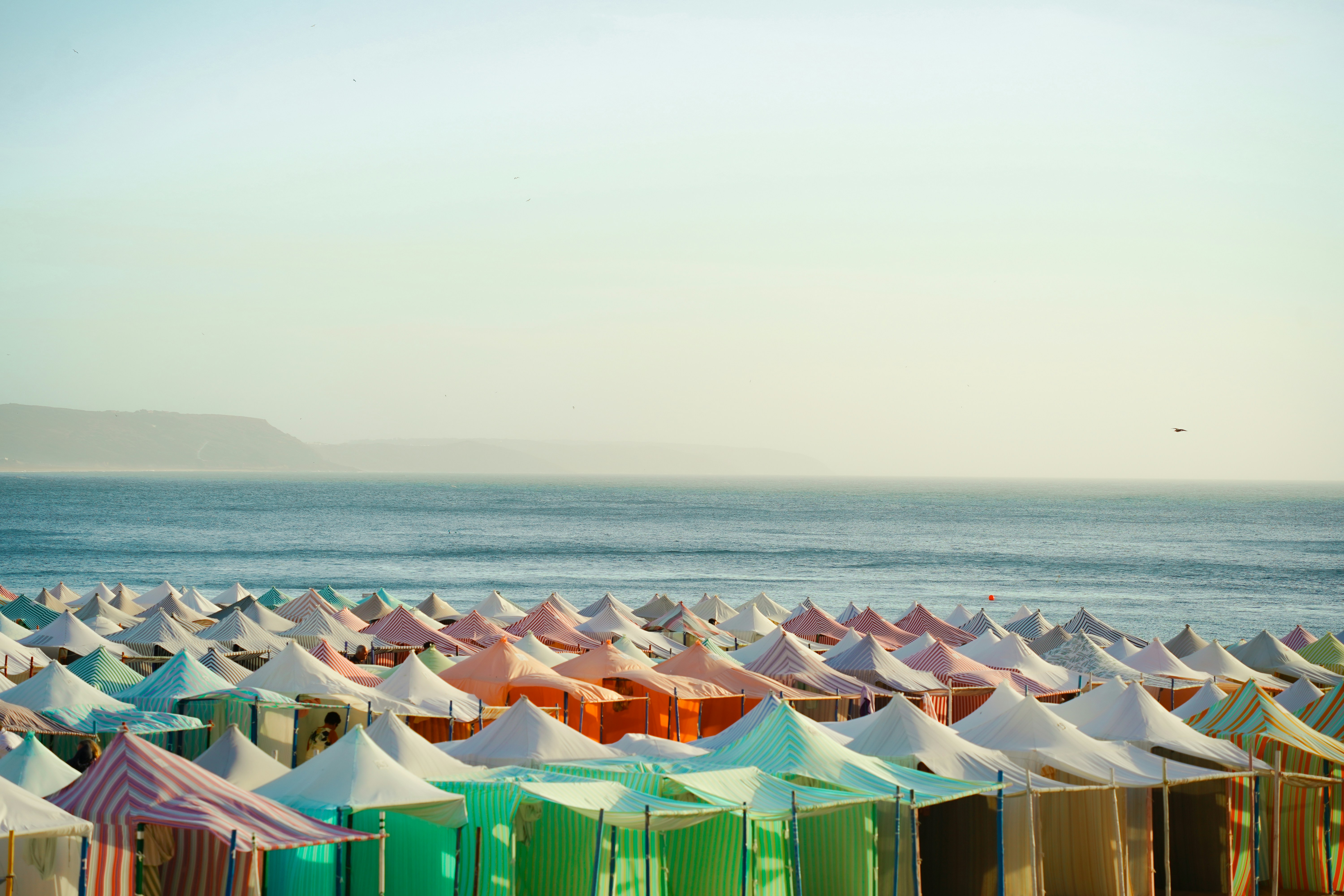 Canopy Parade at the Shore: A Colorful Beachfront Bazaar