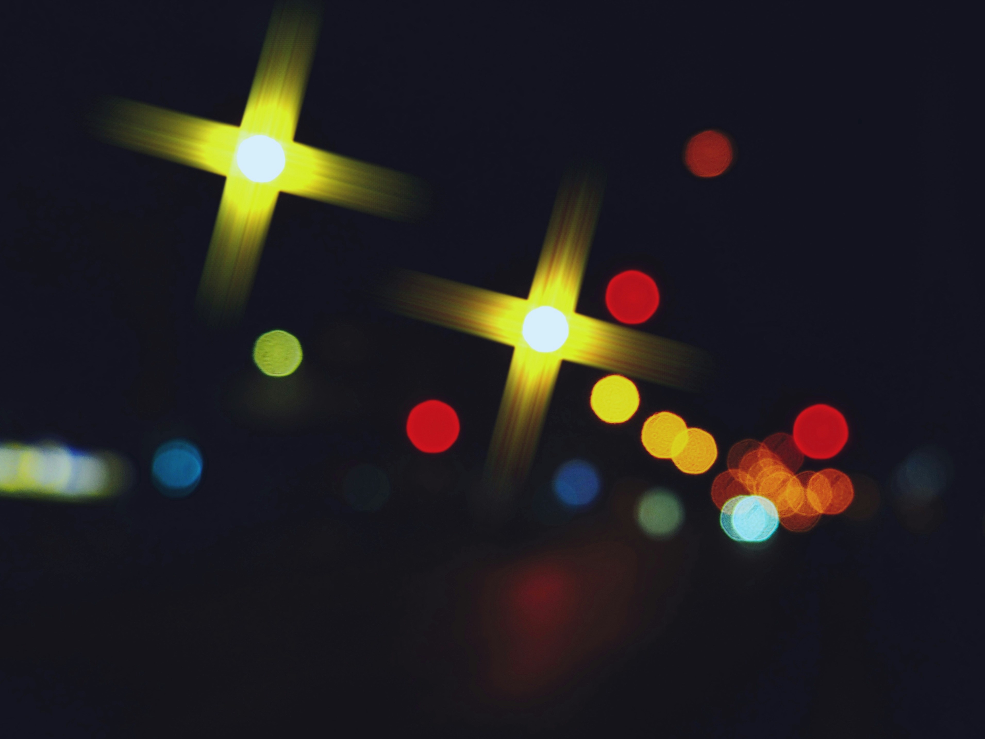 September city lights night study with Olympus OM-D, internal Pop Art filter with Star Light effect, bokeh