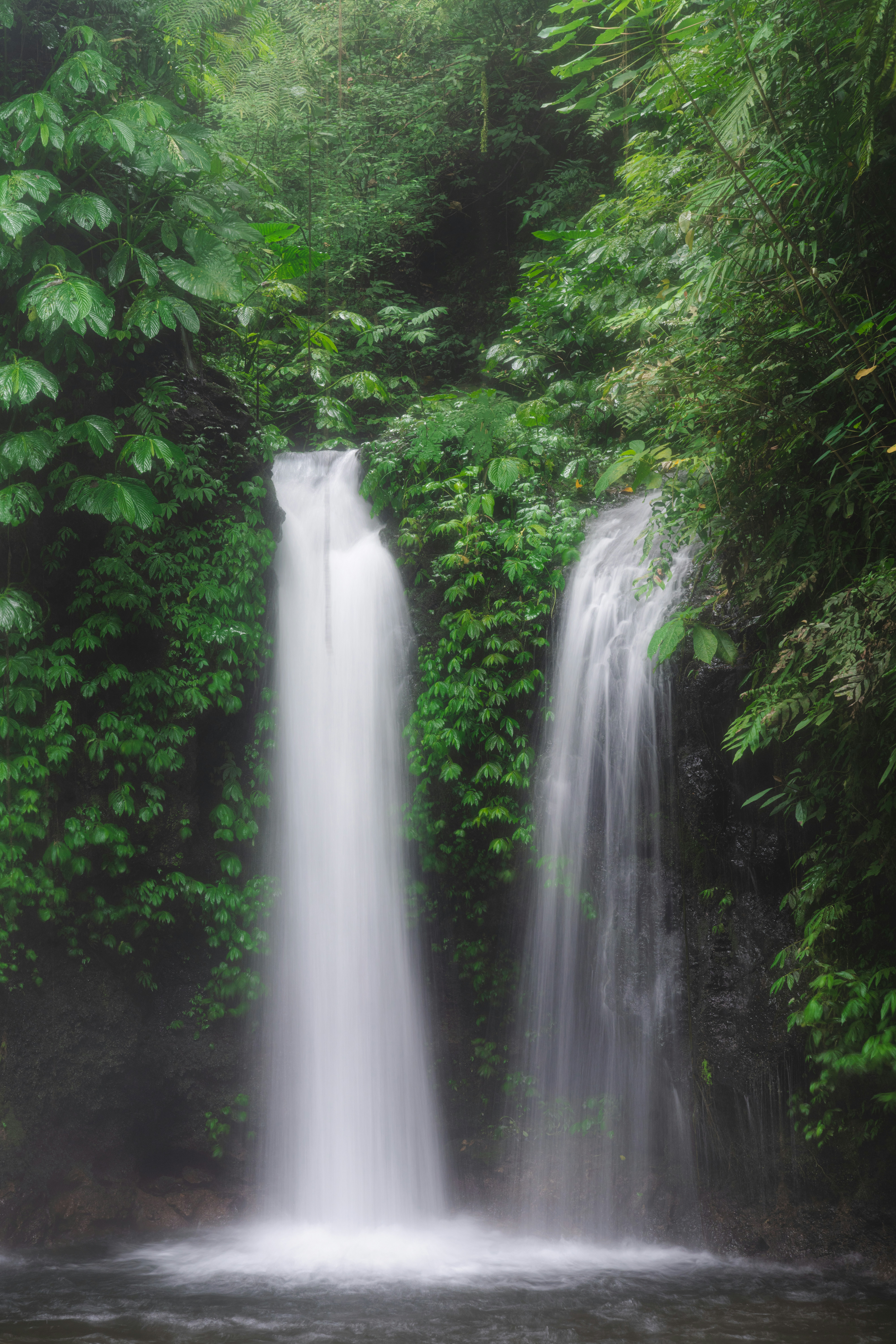 A large waterfall in the middle of a forest photo – Free Banyumala ...