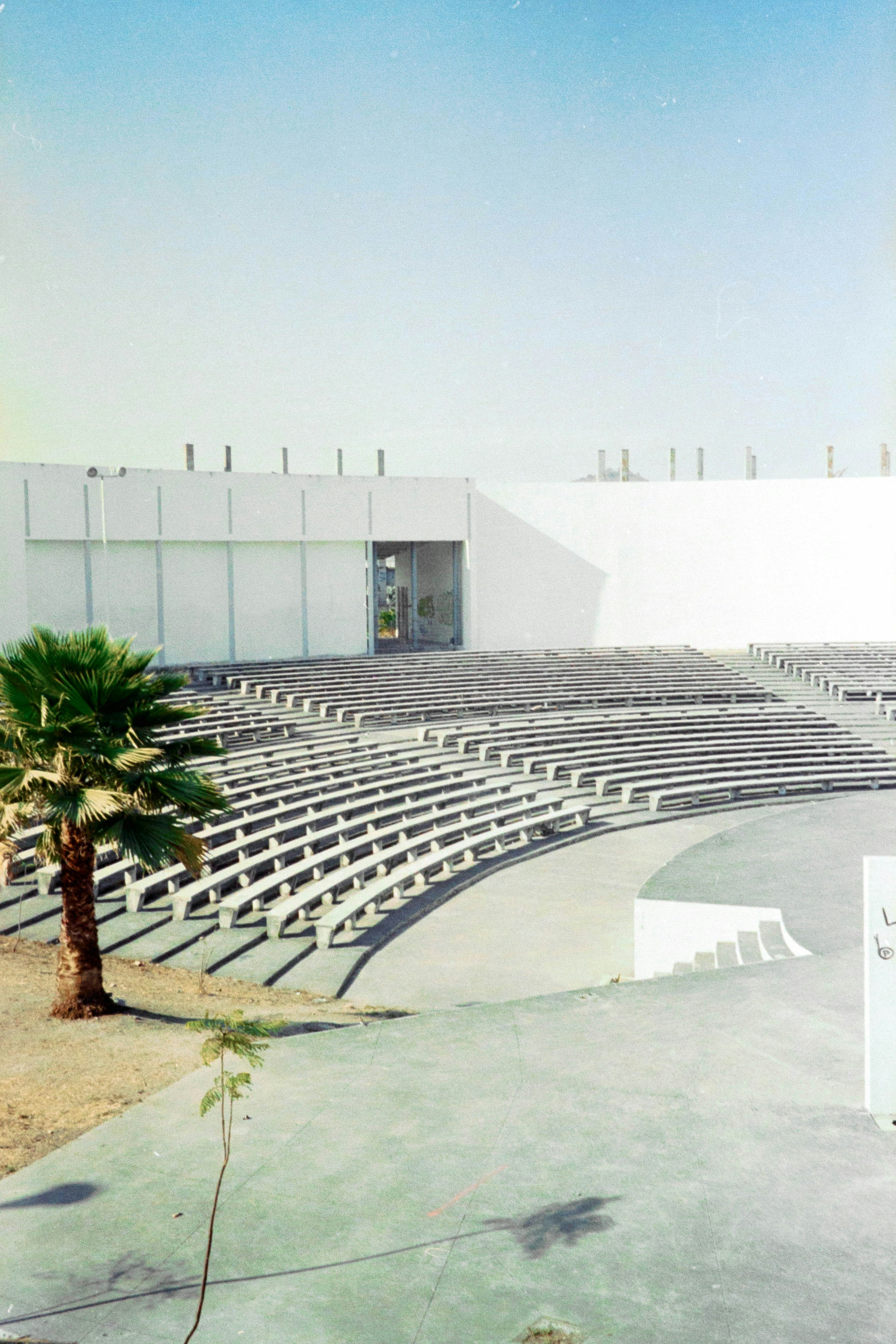 Sunlit Arc: The Quiet Geometry of a White Modernist Terrace
