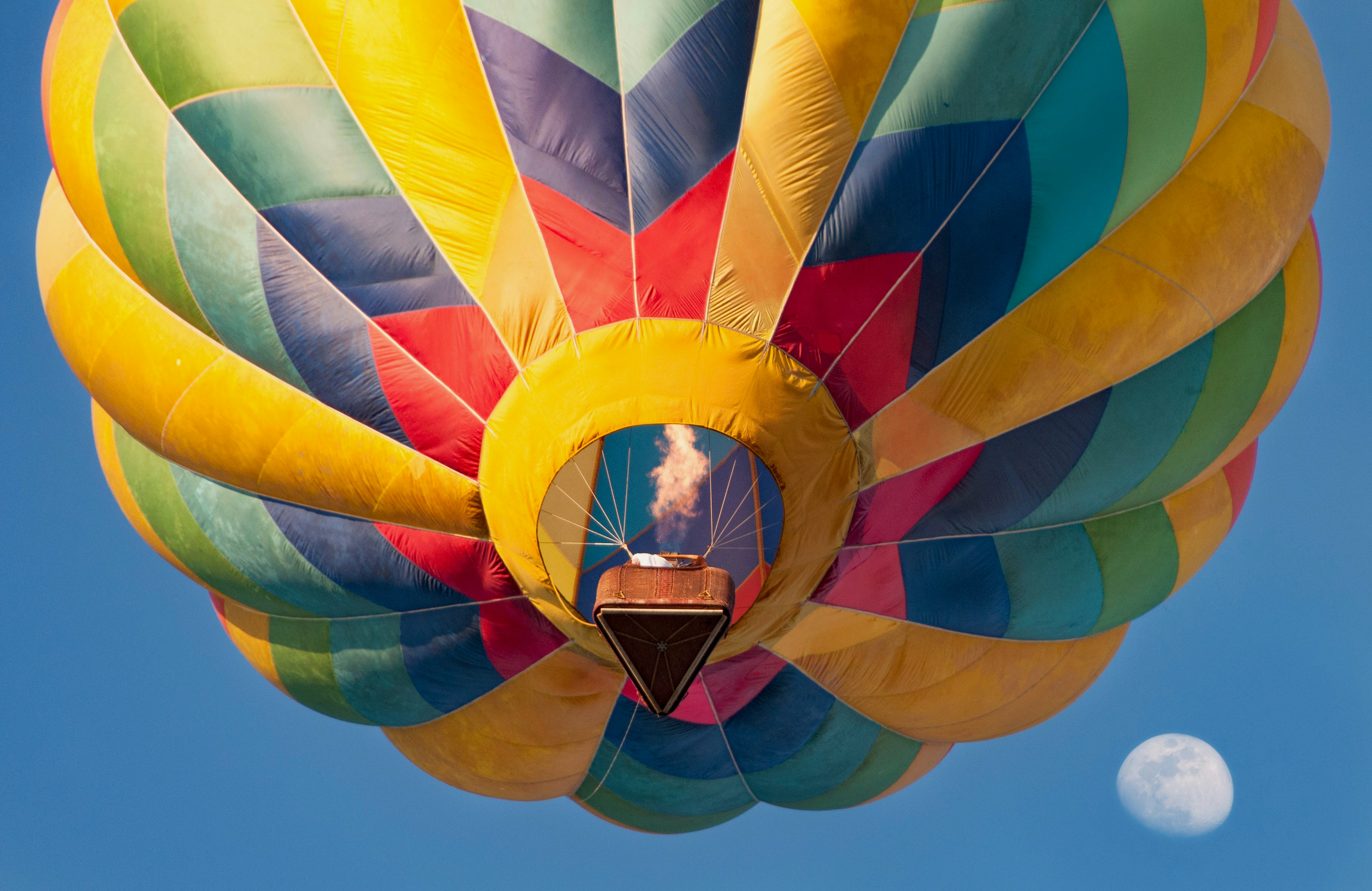 Centerstage Burner: Rainbow Envelope Framed by a Clear Blue Sky