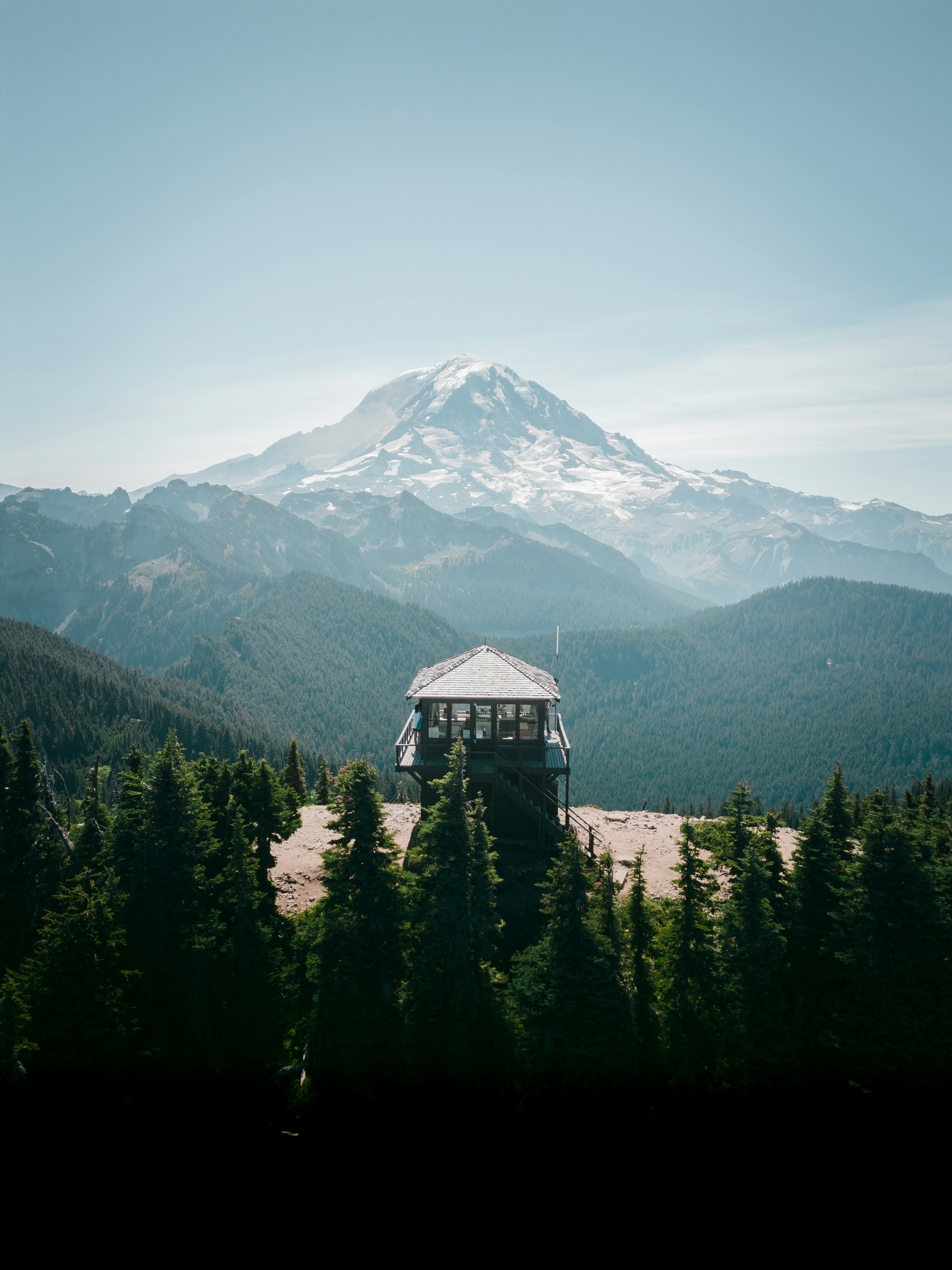 Watchtower Over Pine Ridge: A Mountain Vista