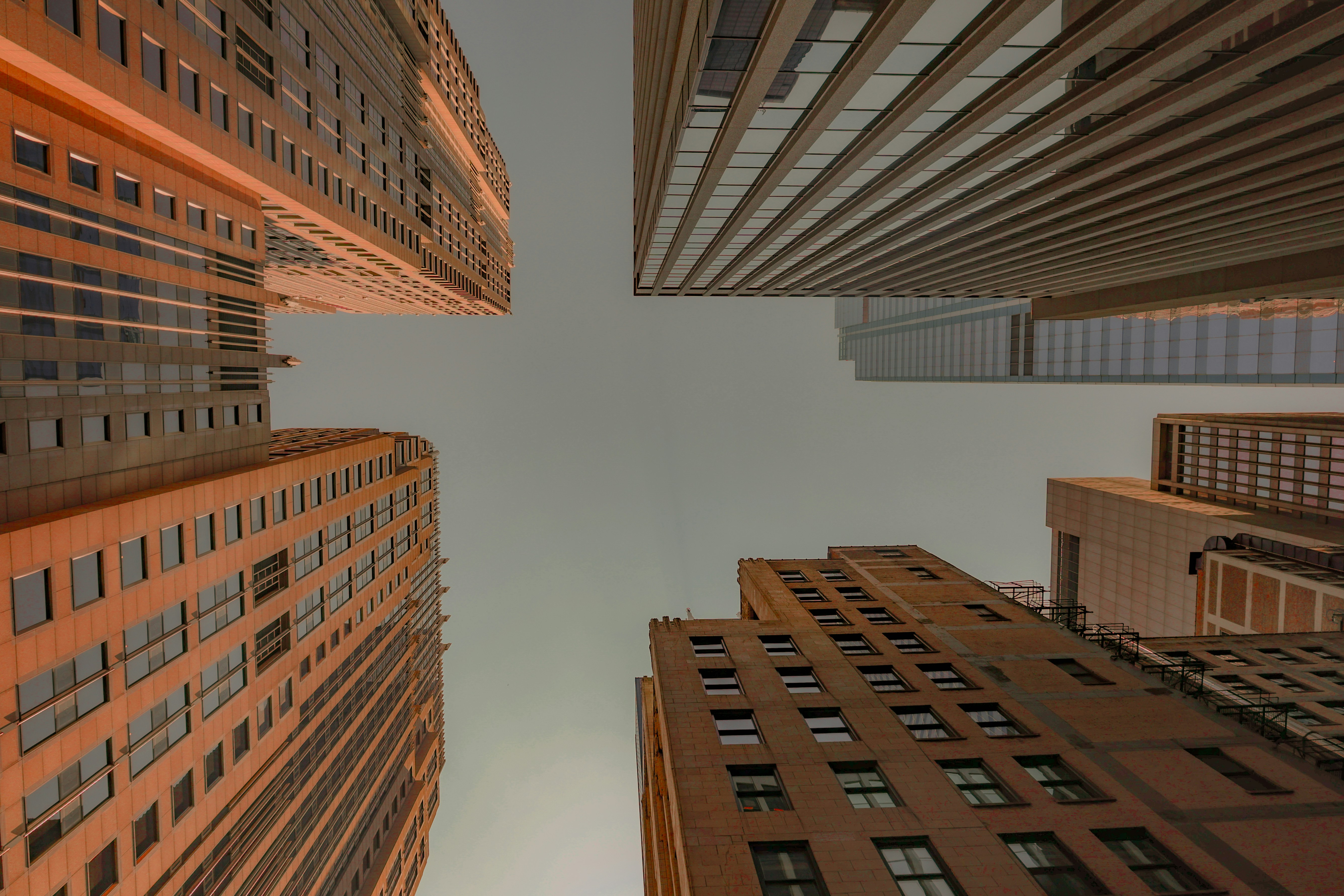 Looking up at tall buildings in a city photo – Free Chicago Image on ...