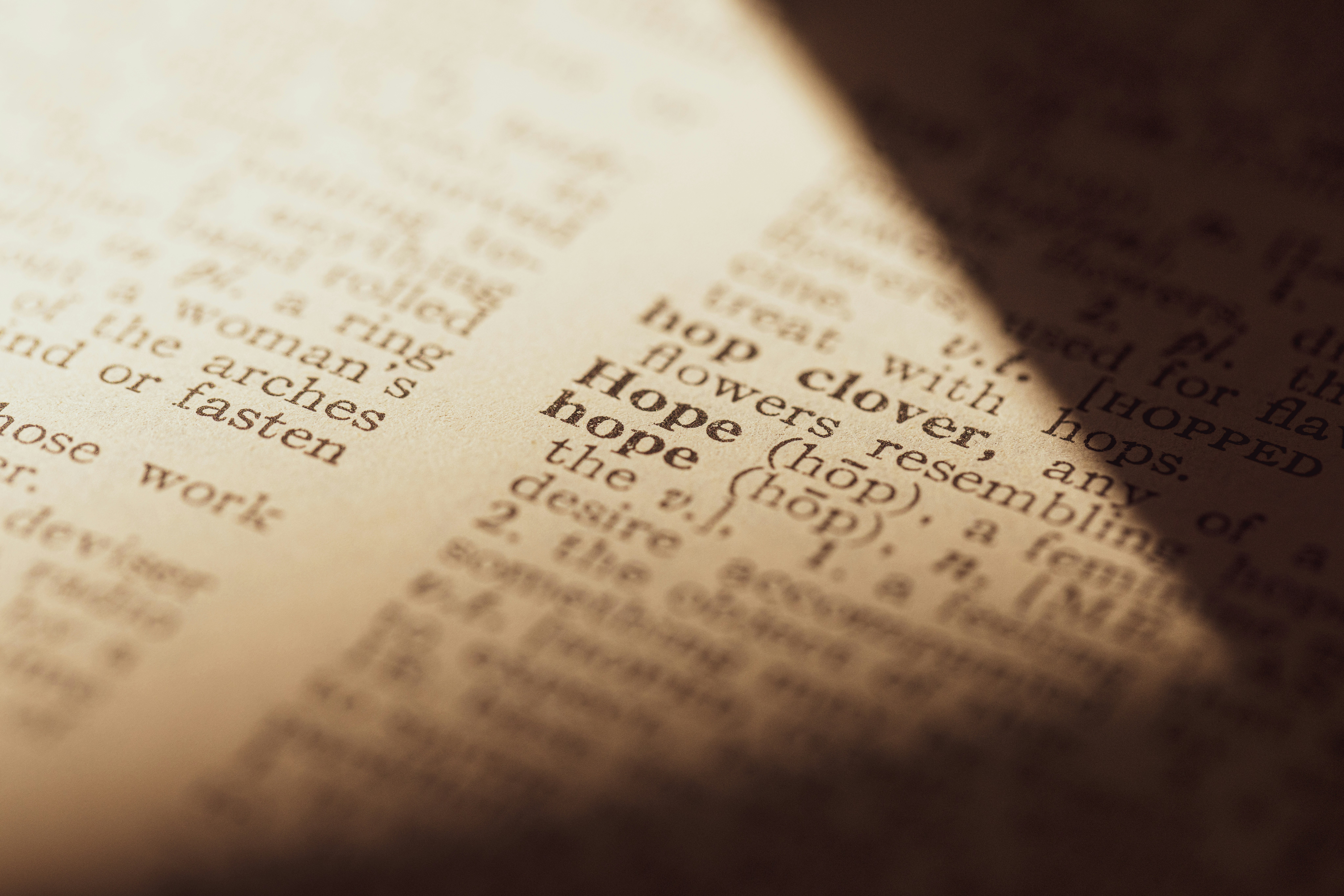 A close up of a book with the word hope on it photo – Free Hope Image ...