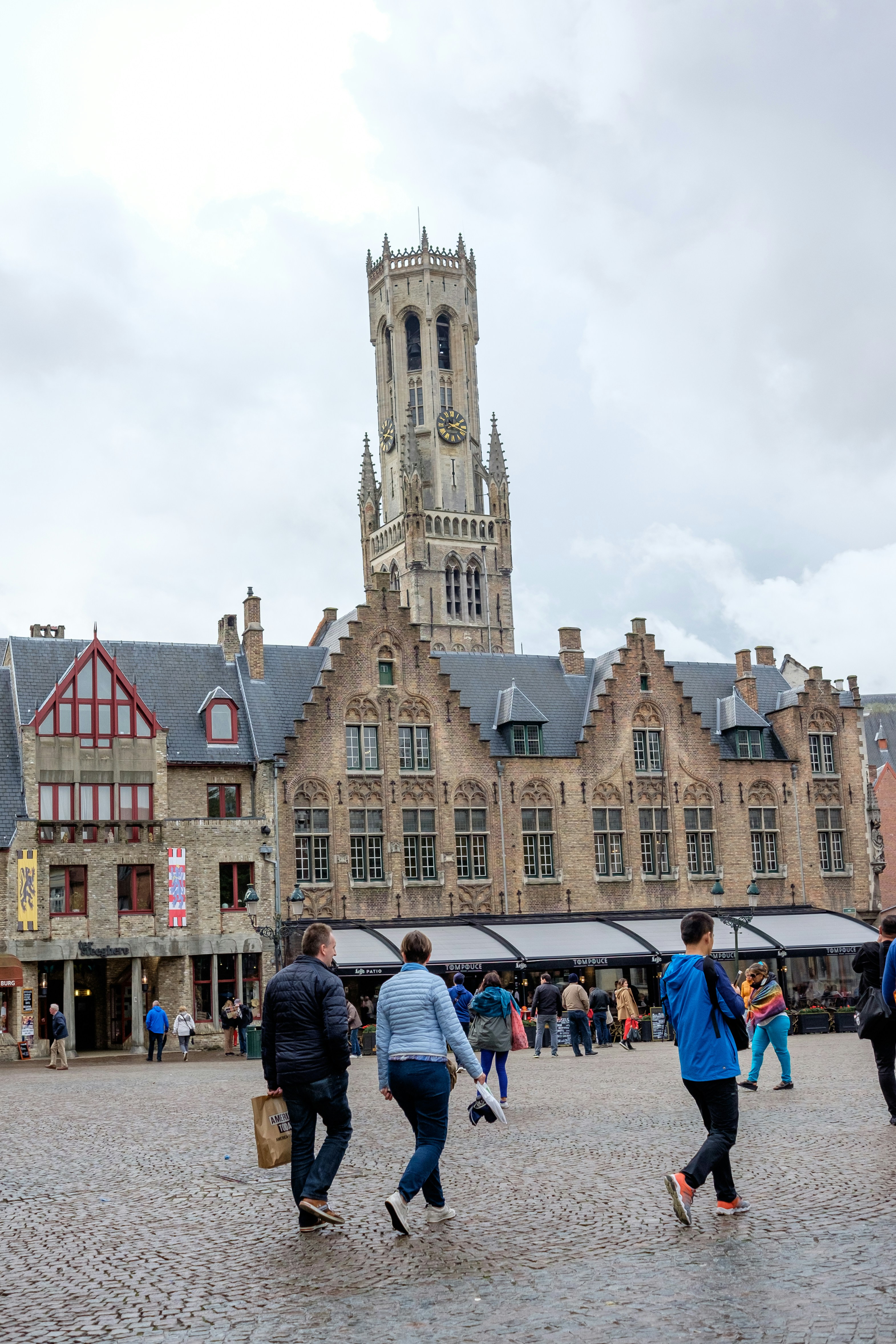Cobbled Square and the Clock Tower: A Quiet Morning in a Medieval Town
