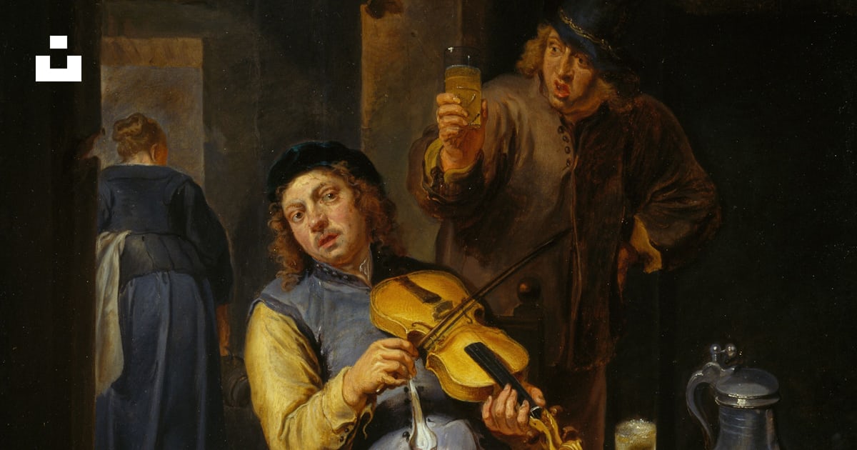 Uma pintura de um homem tocando um instrumento musical foto – Imagem ... Uma pintura de um homem tocando um instrumento musical foto – Imagem ...