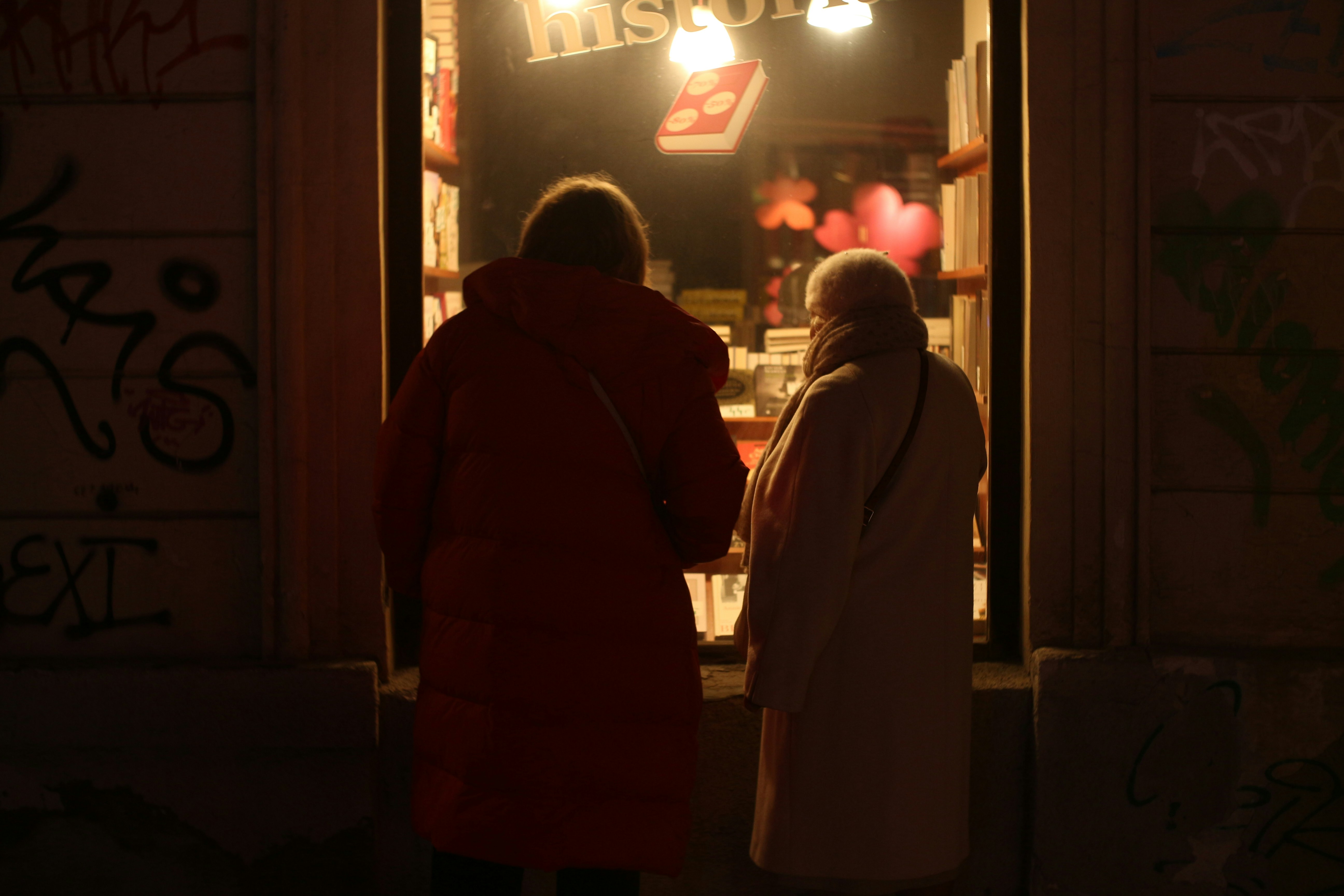 Night Window at the Quiet Bookseller