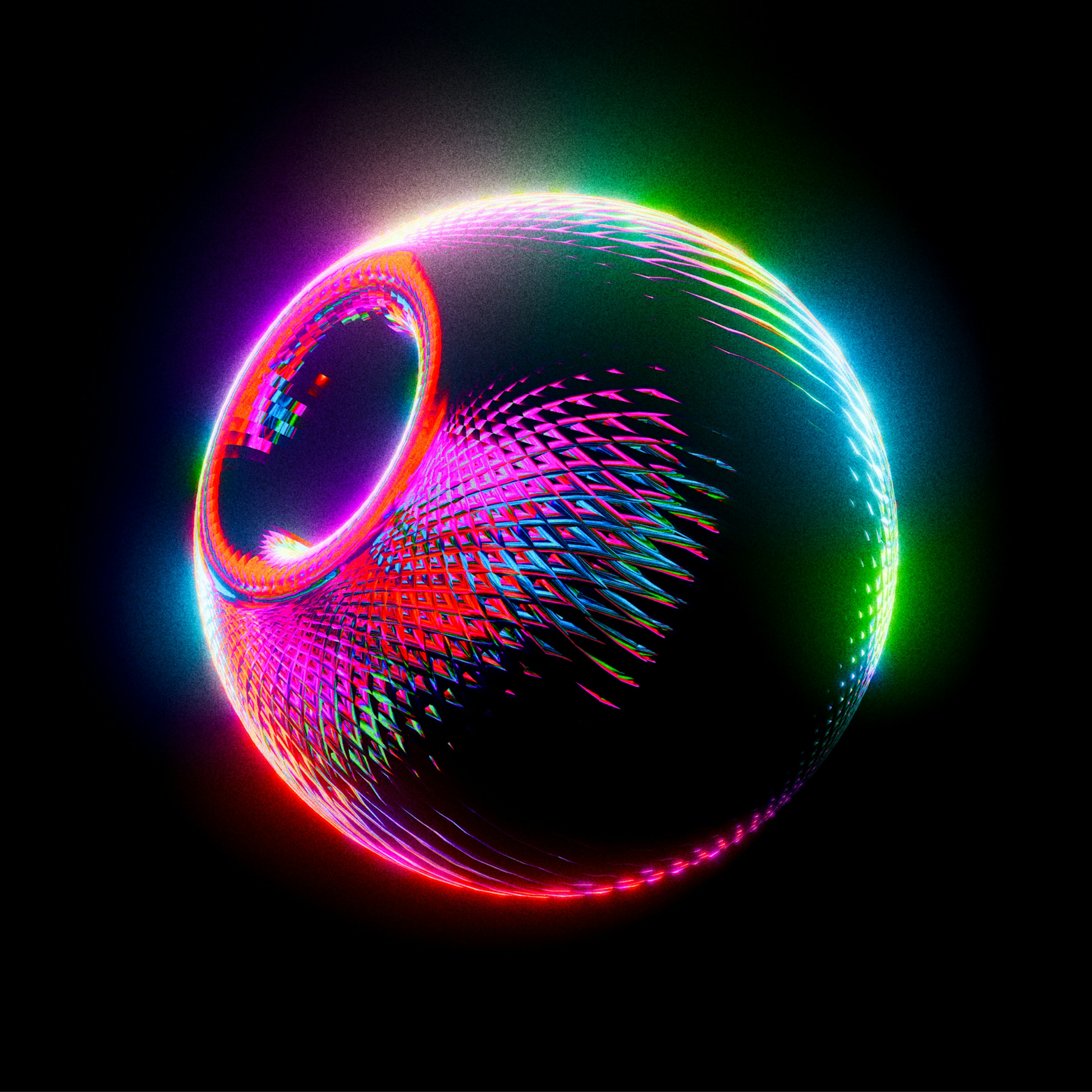 A colorful object with a black background photo – Free Disco ball Image ...