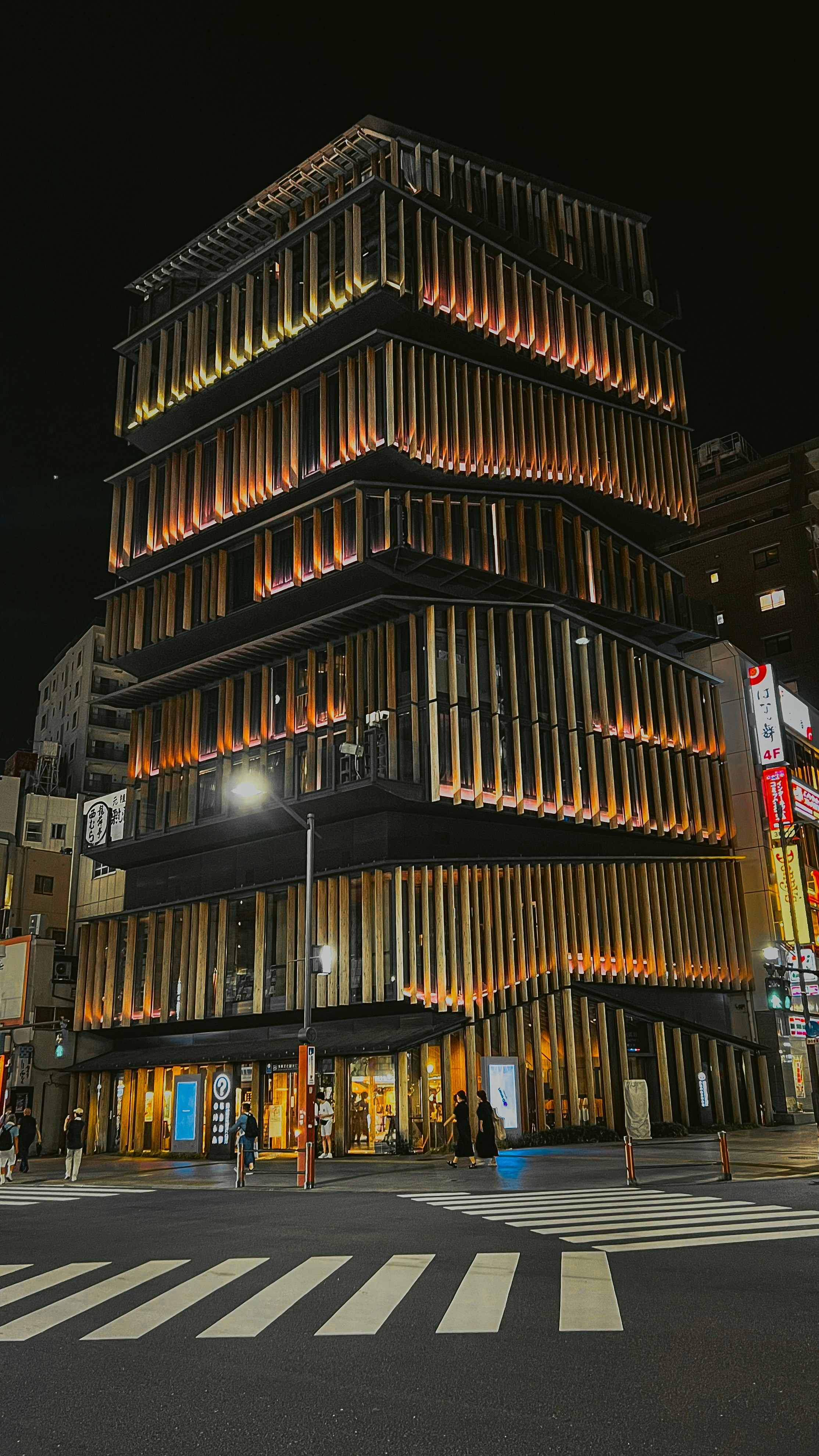 Ember-Tiered Tower: Nightglow on a City Street