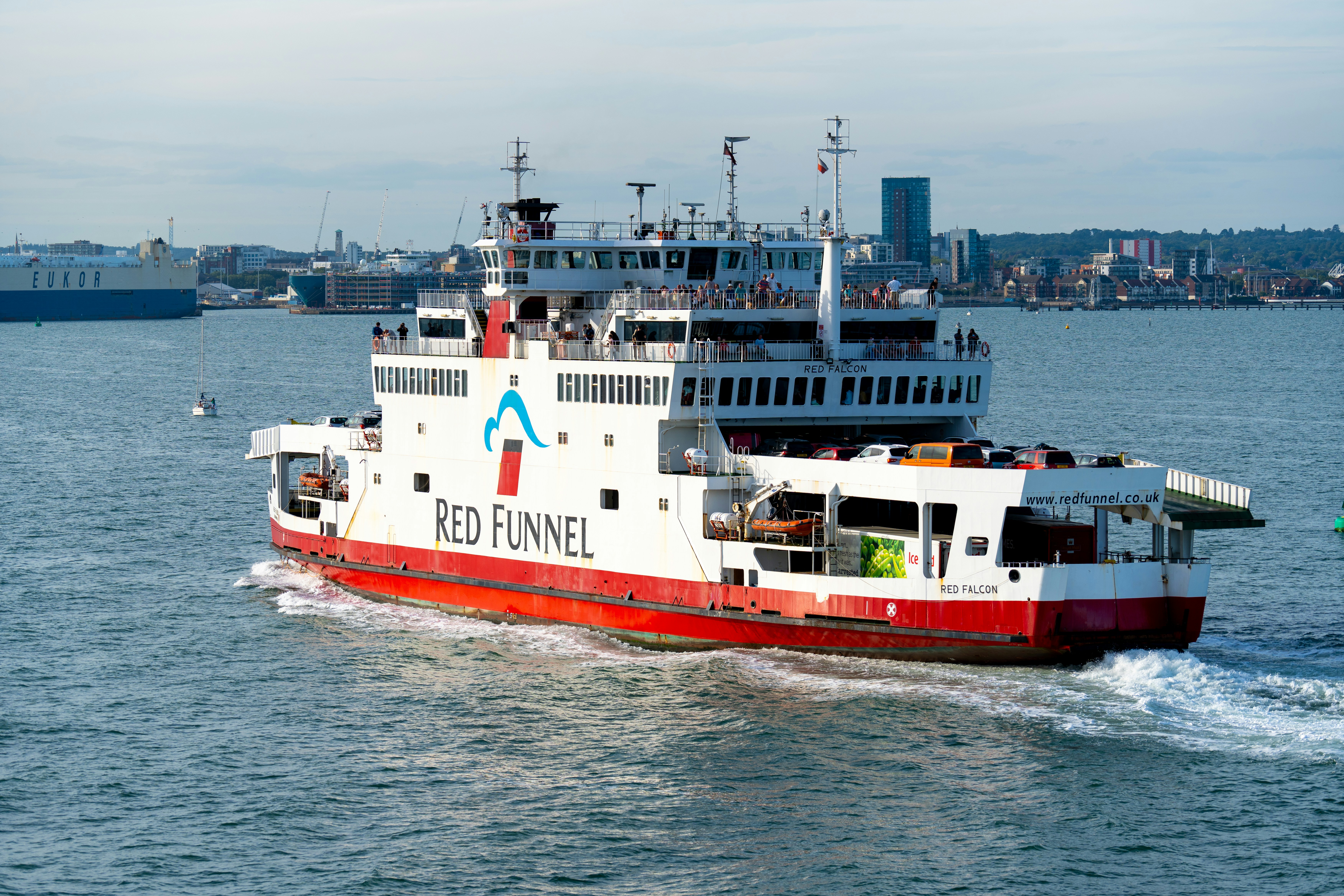 Red Funnel’s Coastal Passage: A Barque of White and Red