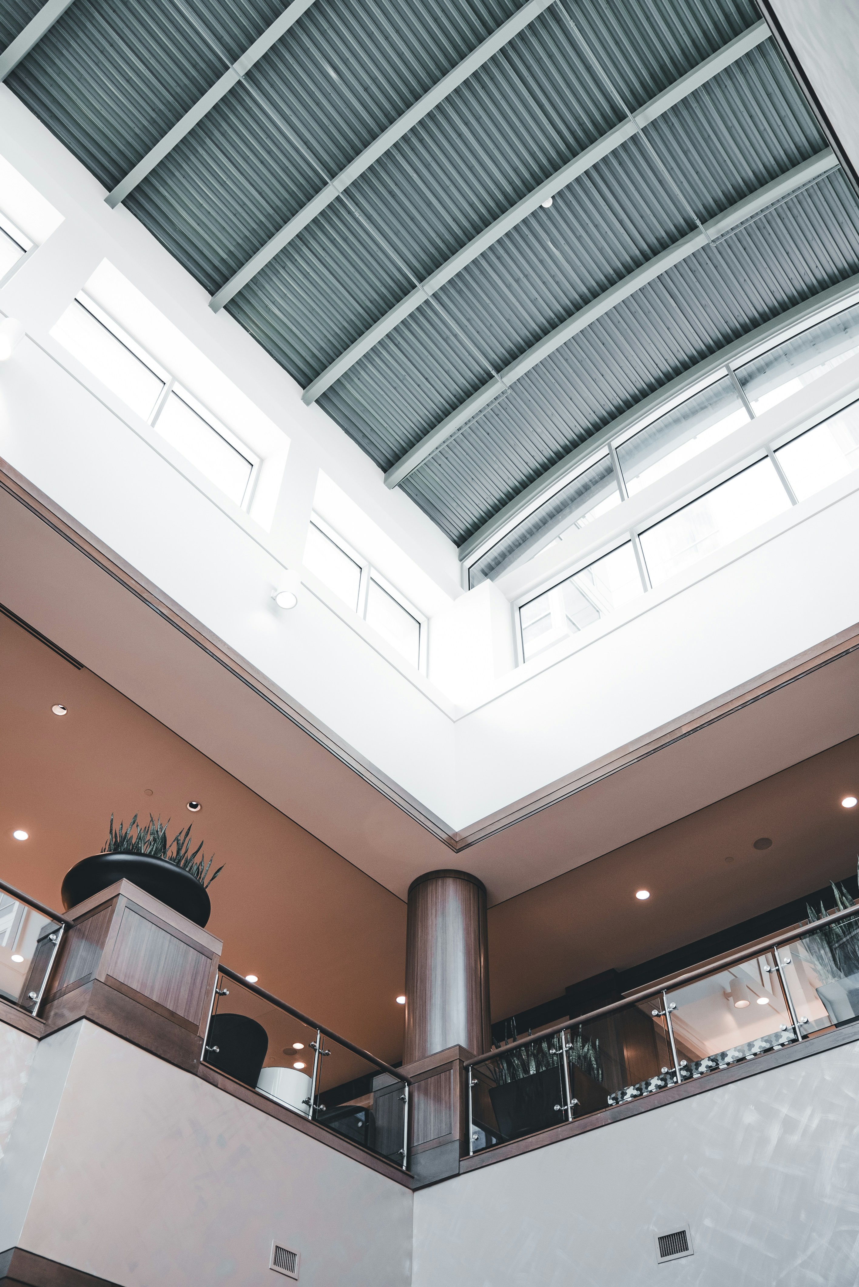 A large atrium with a skylight above it photo – Free Window Image on ...