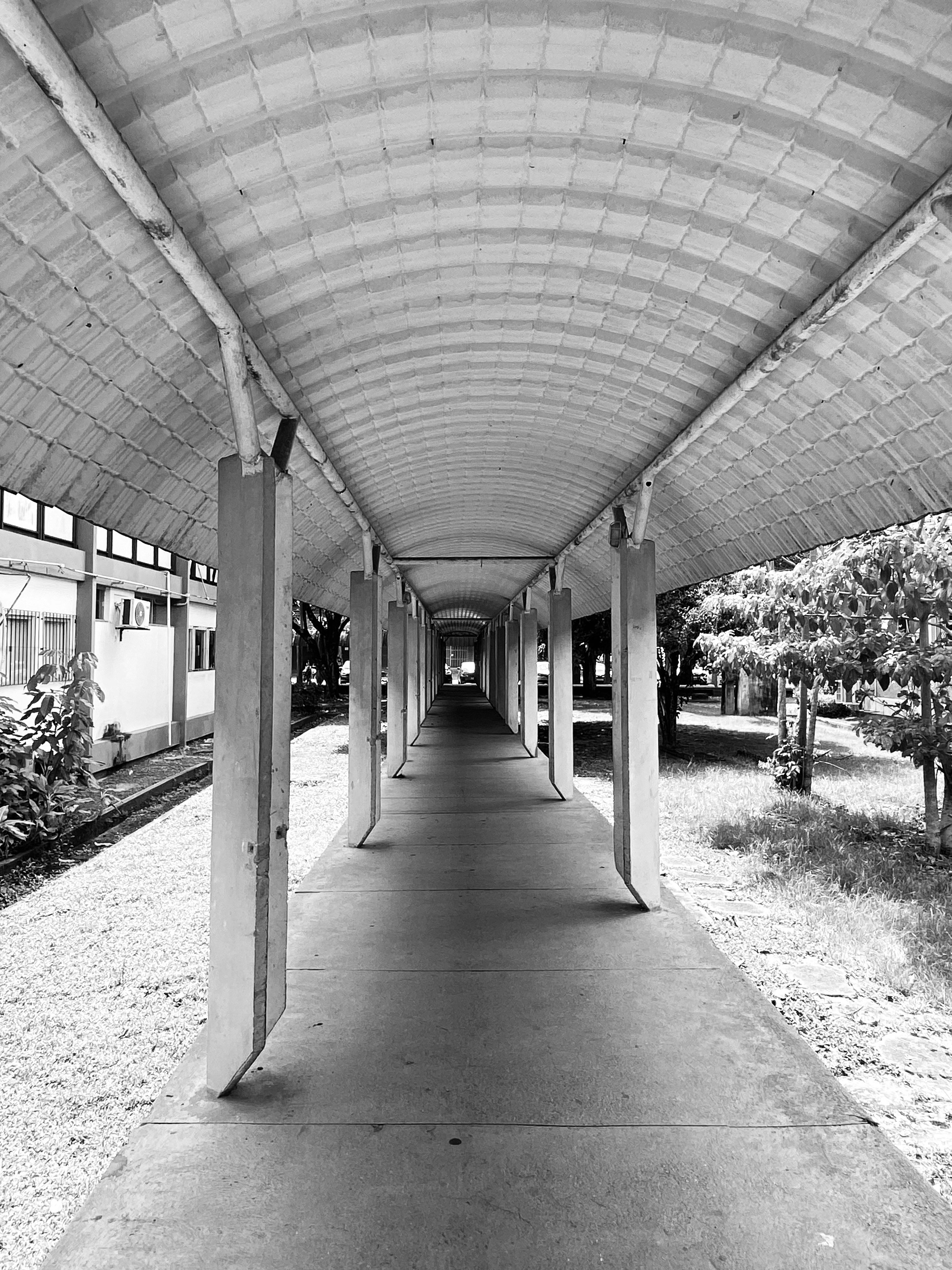 Architectural Passageway: A Journey Through Shadows