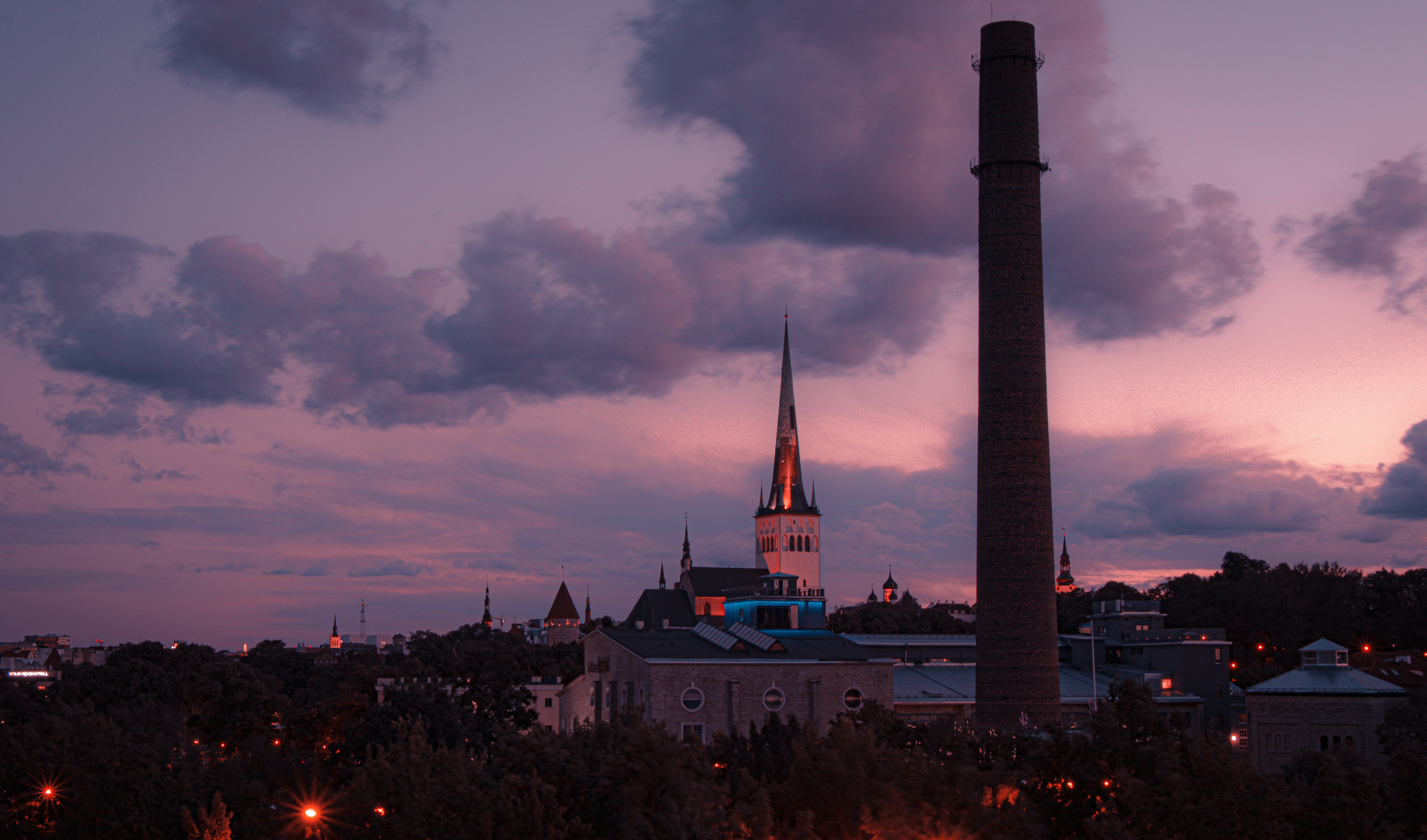 Dusk over the Spire: Church Peak and Chimney Silhouette