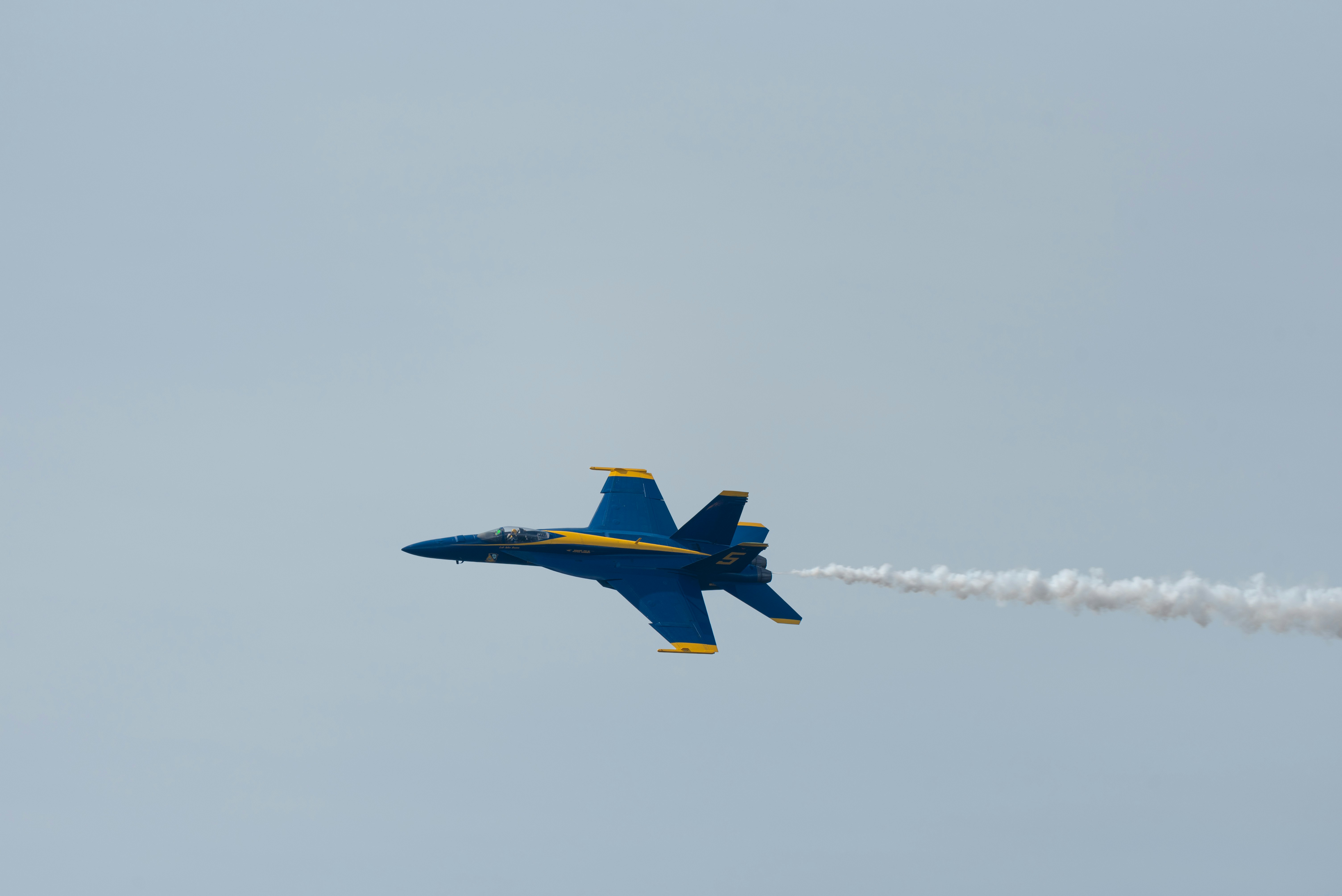 A blue and yellow jet flying in the sky photo – Free Bird Image on Unsplash