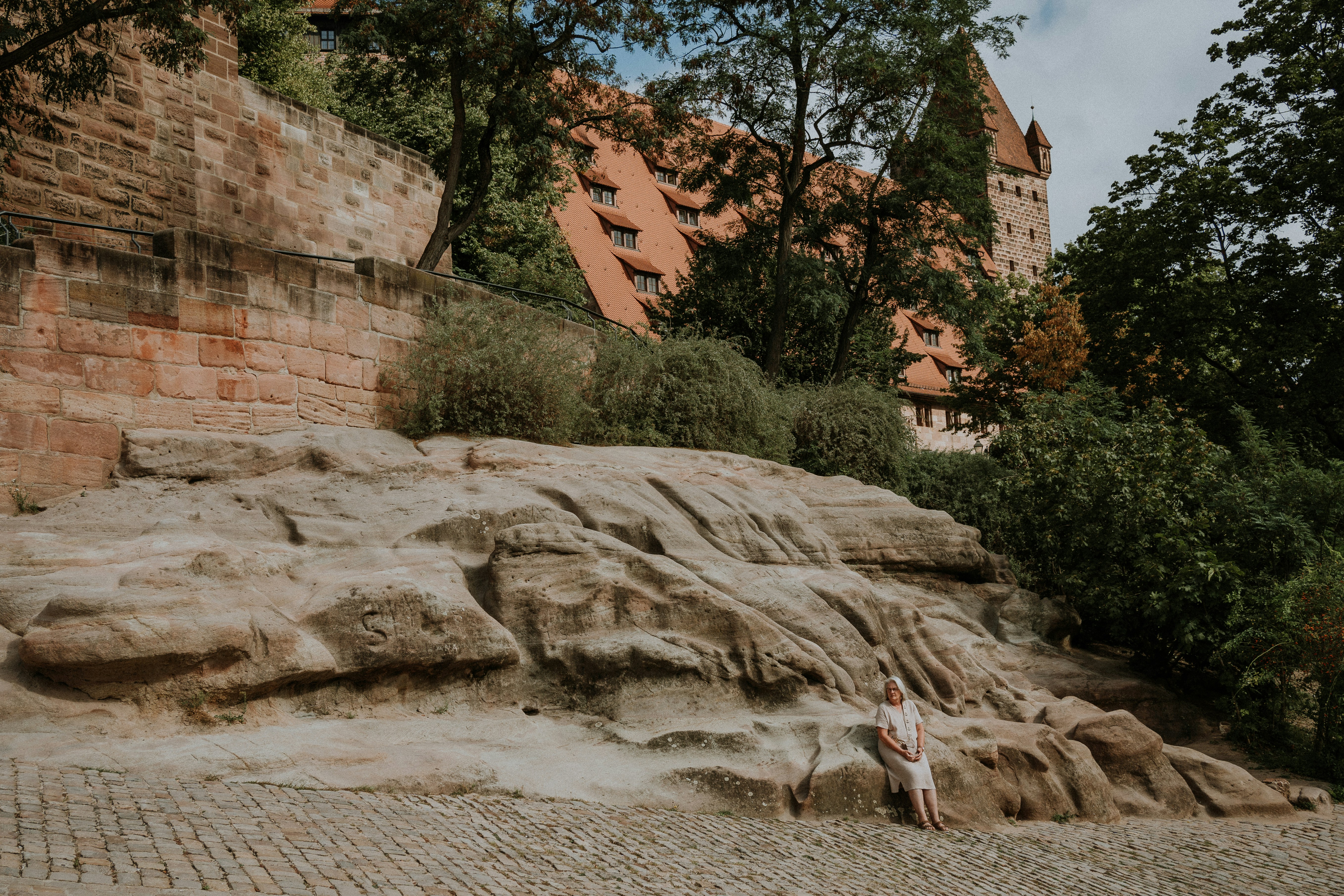 Timeless Serenity by the Castle Walls