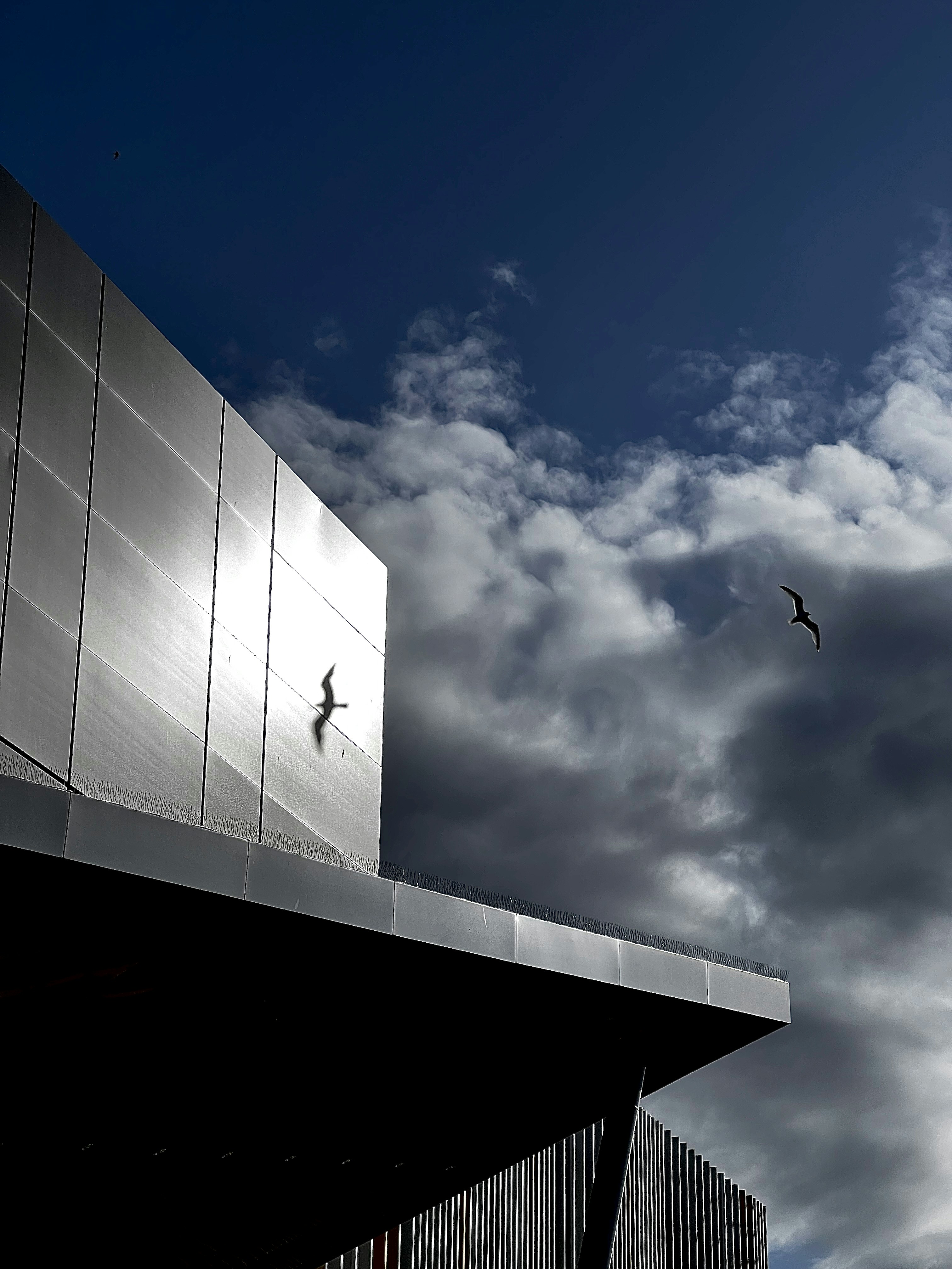 Monolithic Facade in Blue Sky