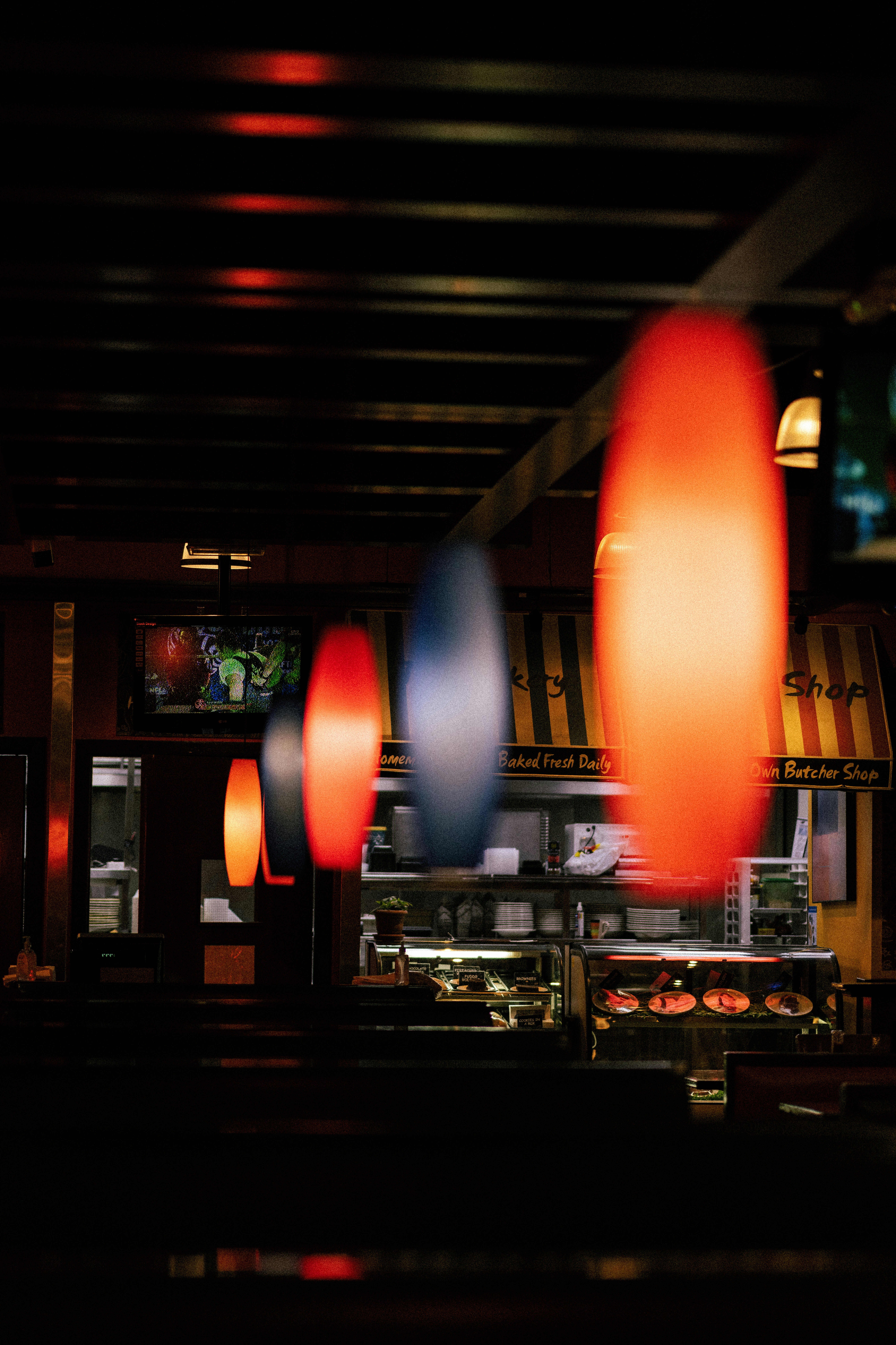 A blurry photo of a restaurant kitchen photo – Free Building Image on ...
