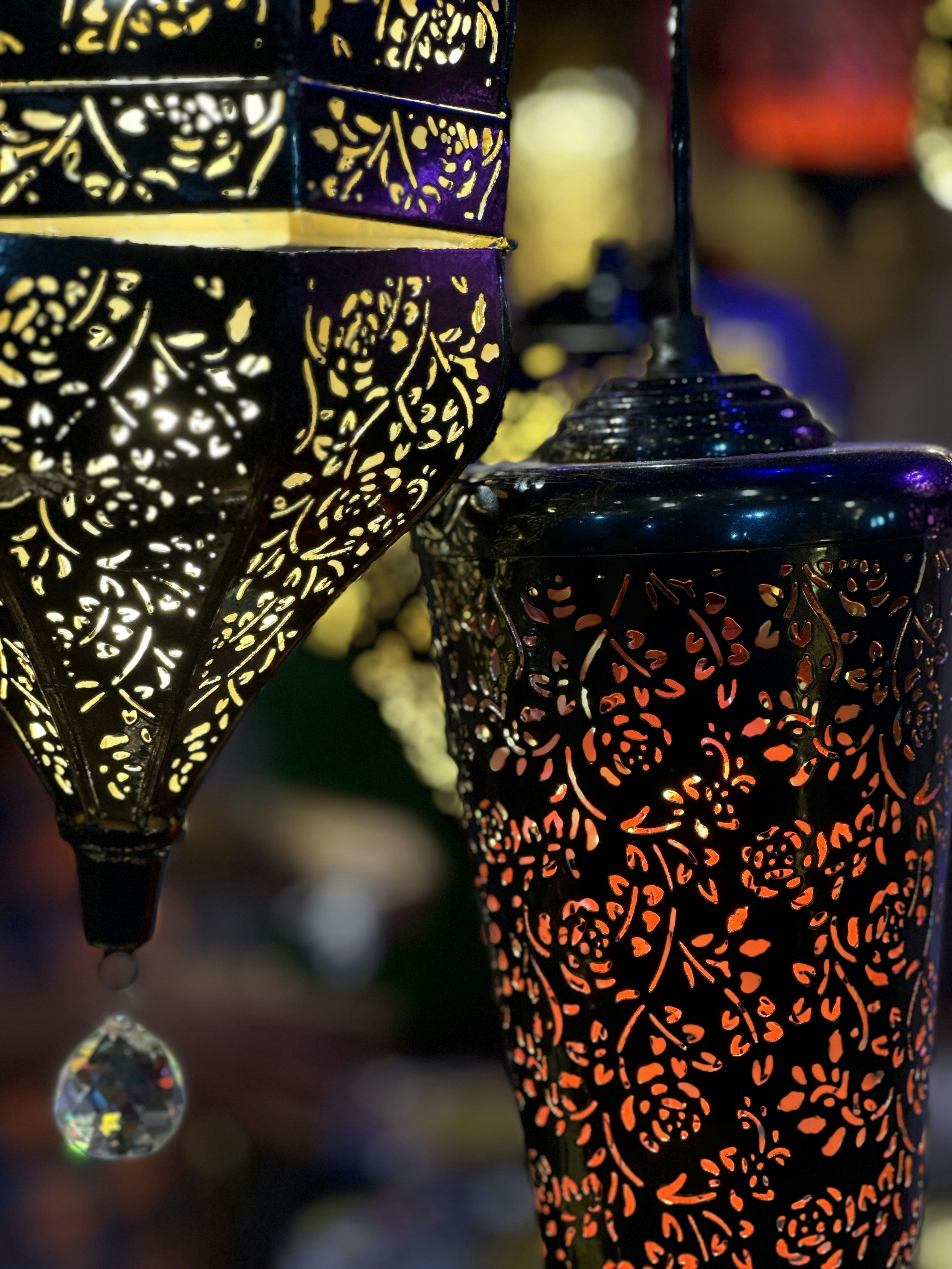 Lanterns of Ink and Glow in a Velvet Night Market