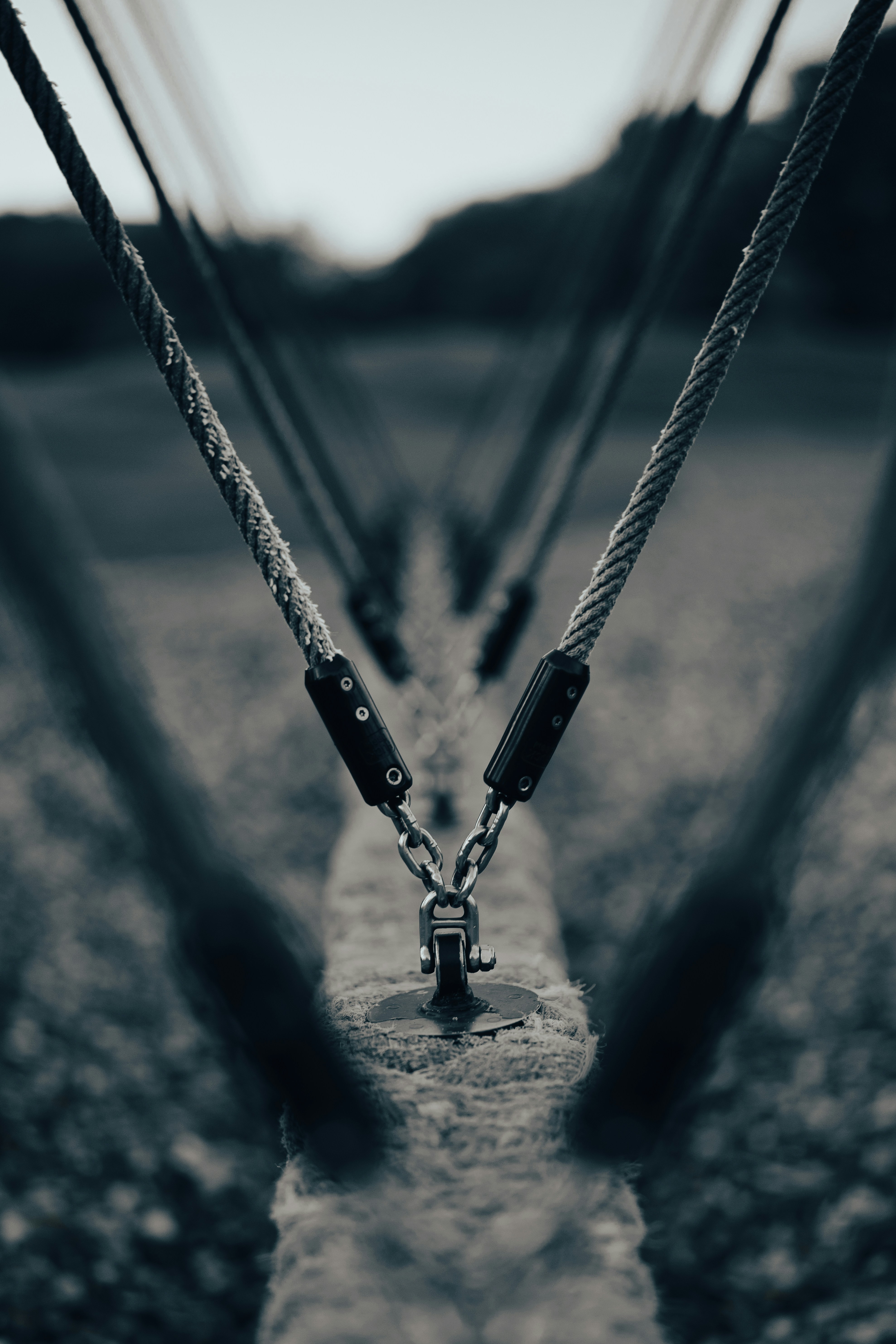 Playground at night.