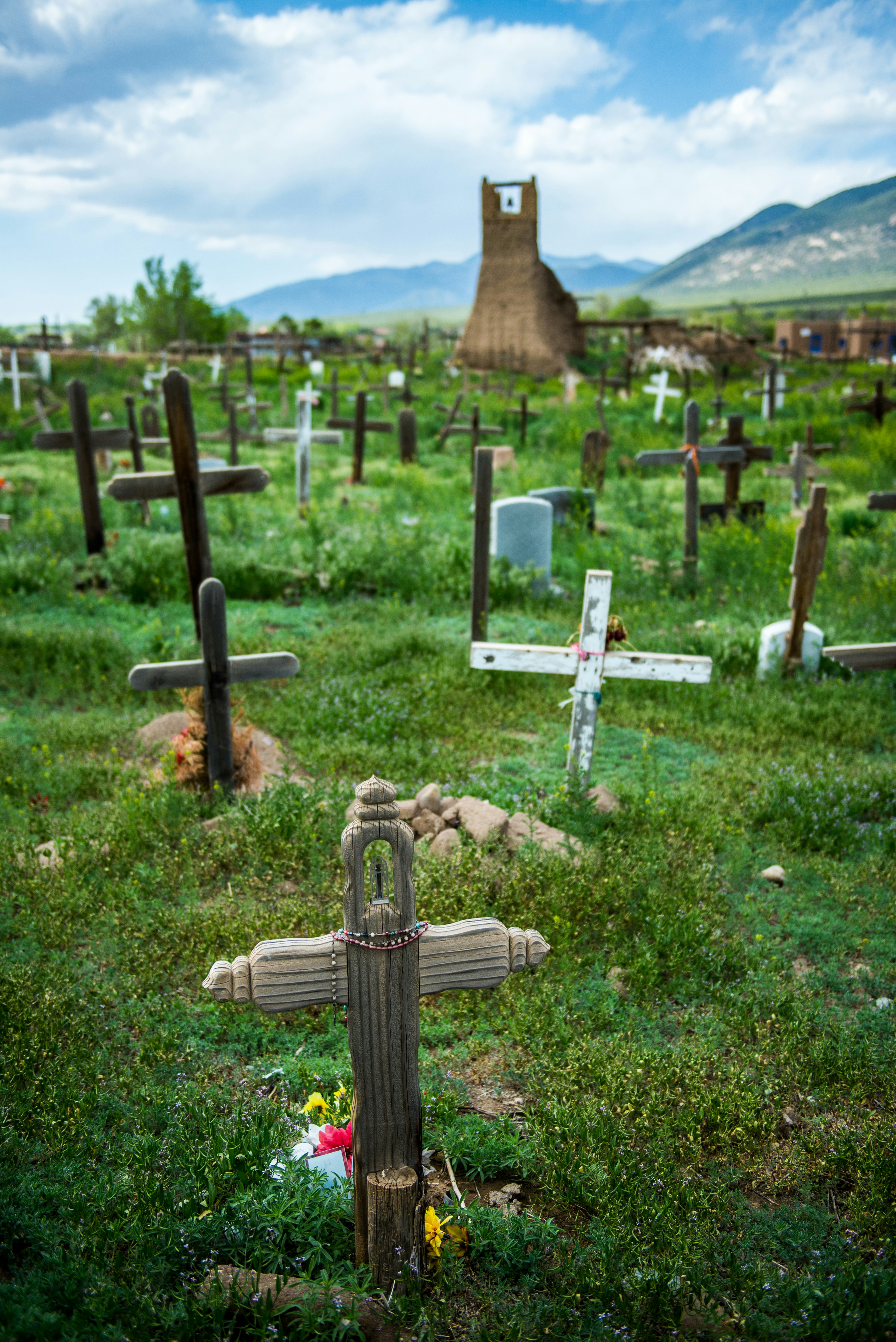 Crosses in a Quiet Valley Cemetery
