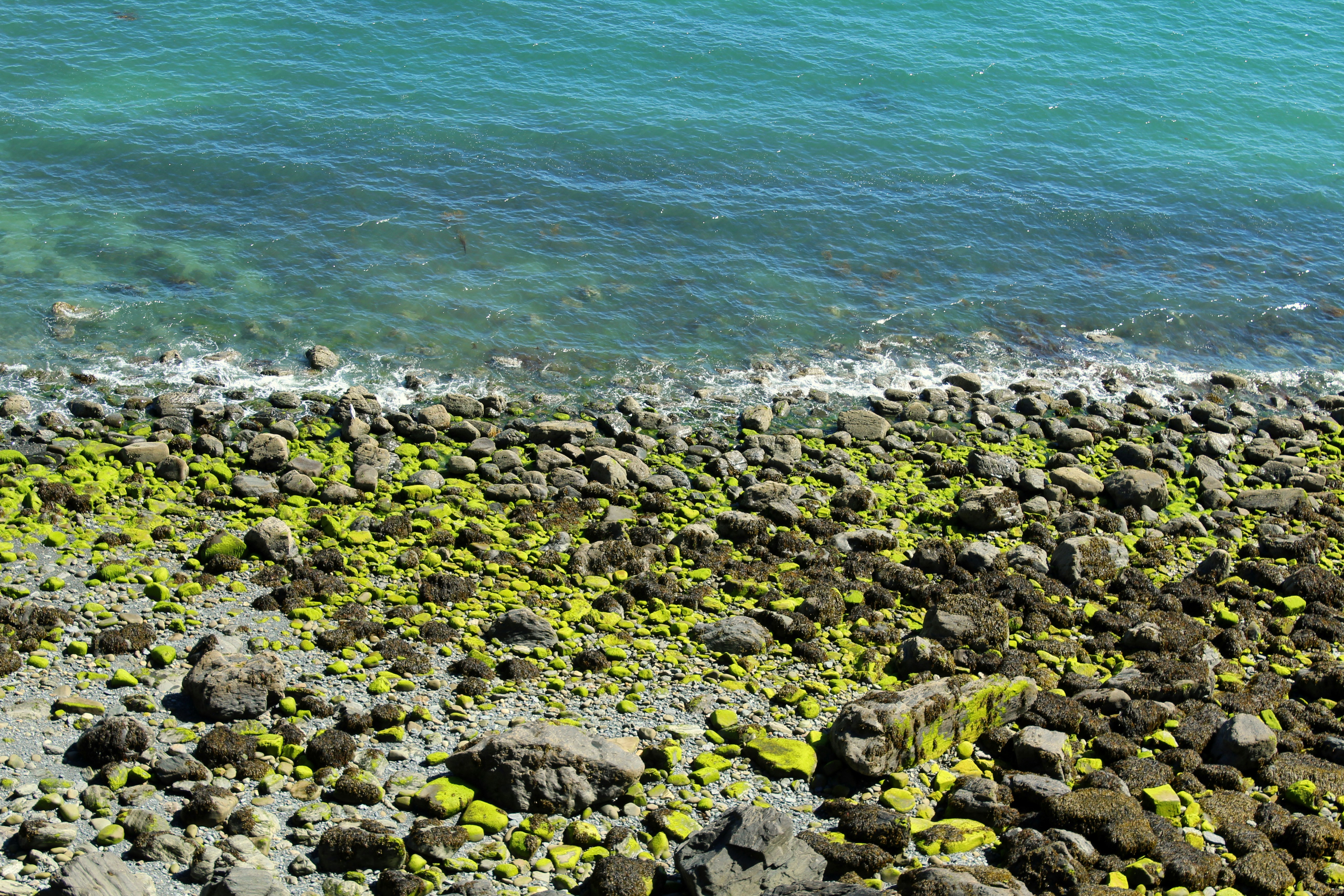 The coast of Lundy Island, UK