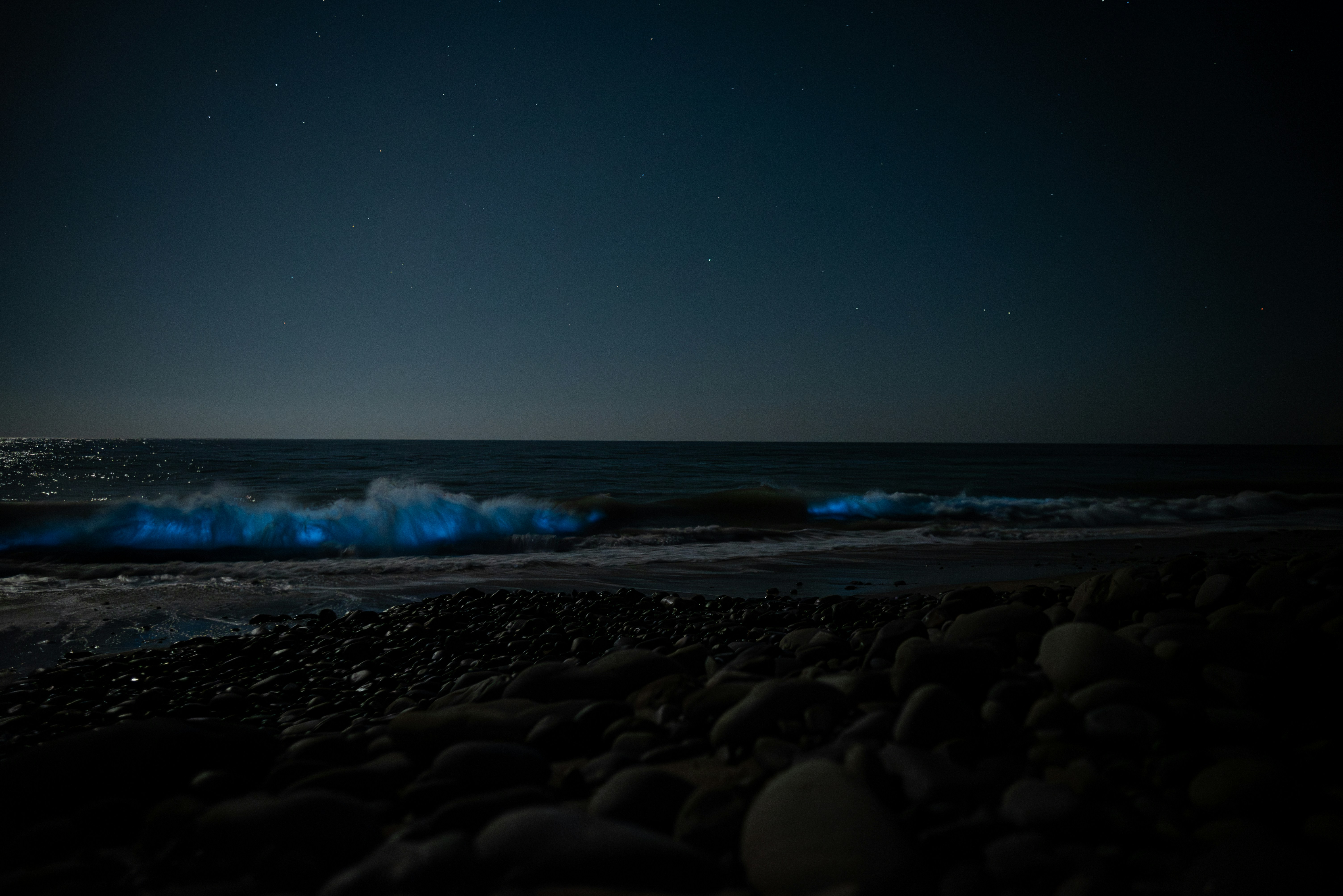 A night time view of a body of water photo – Free Beach Image on Unsplash