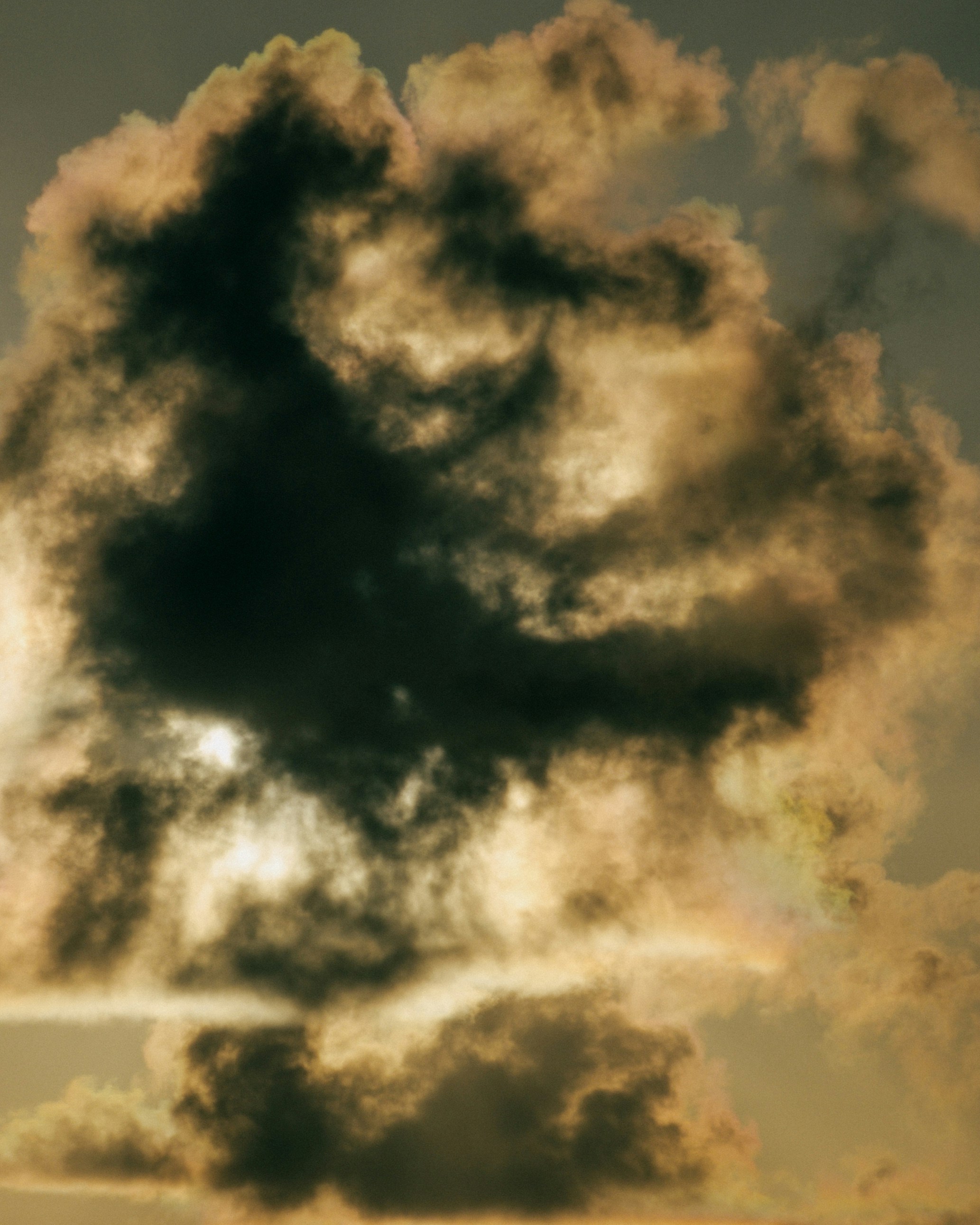 a plane flying in the sky with a lot of clouds