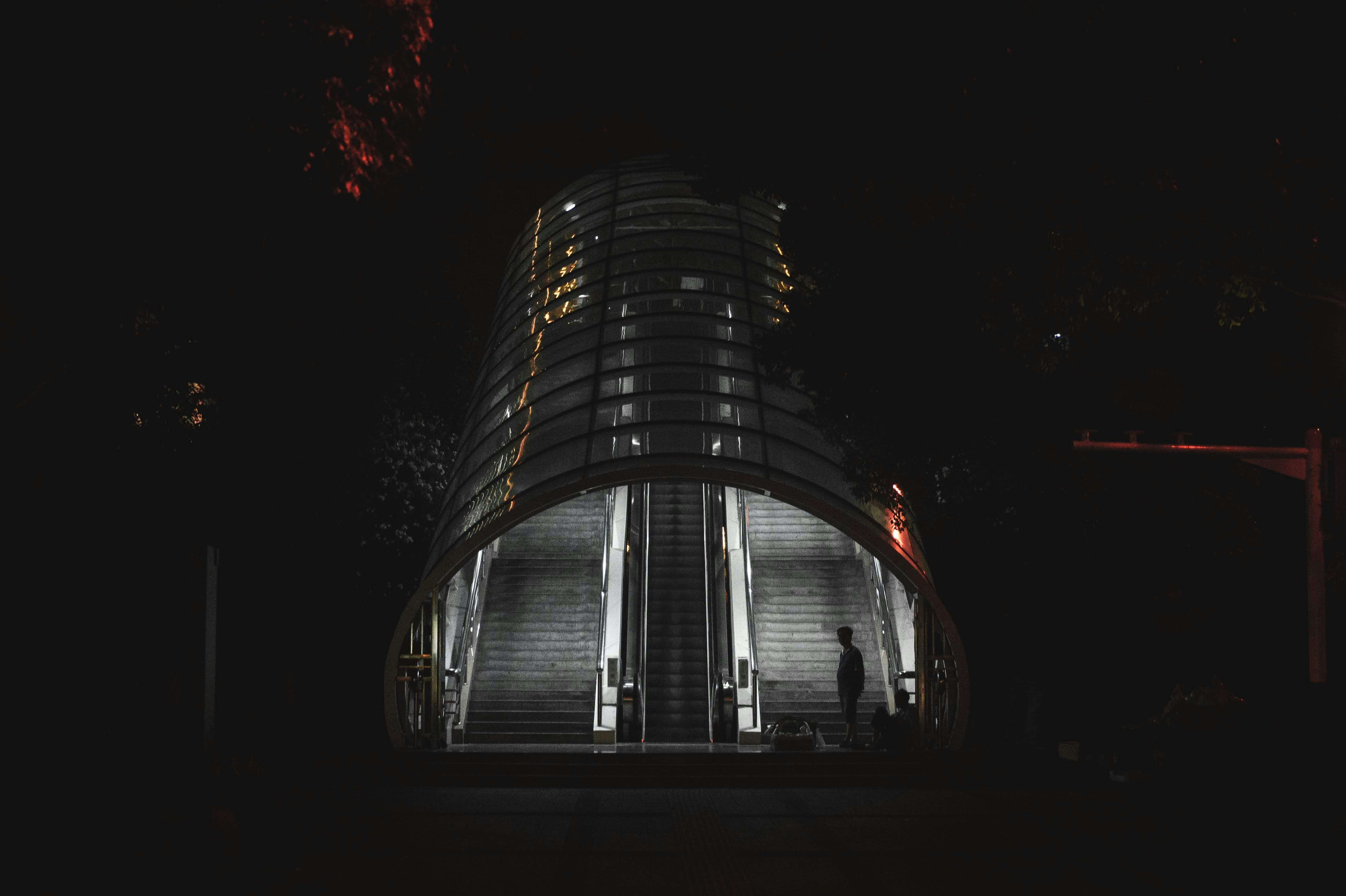 Nocturnal Ascent at the Glass Pavilion