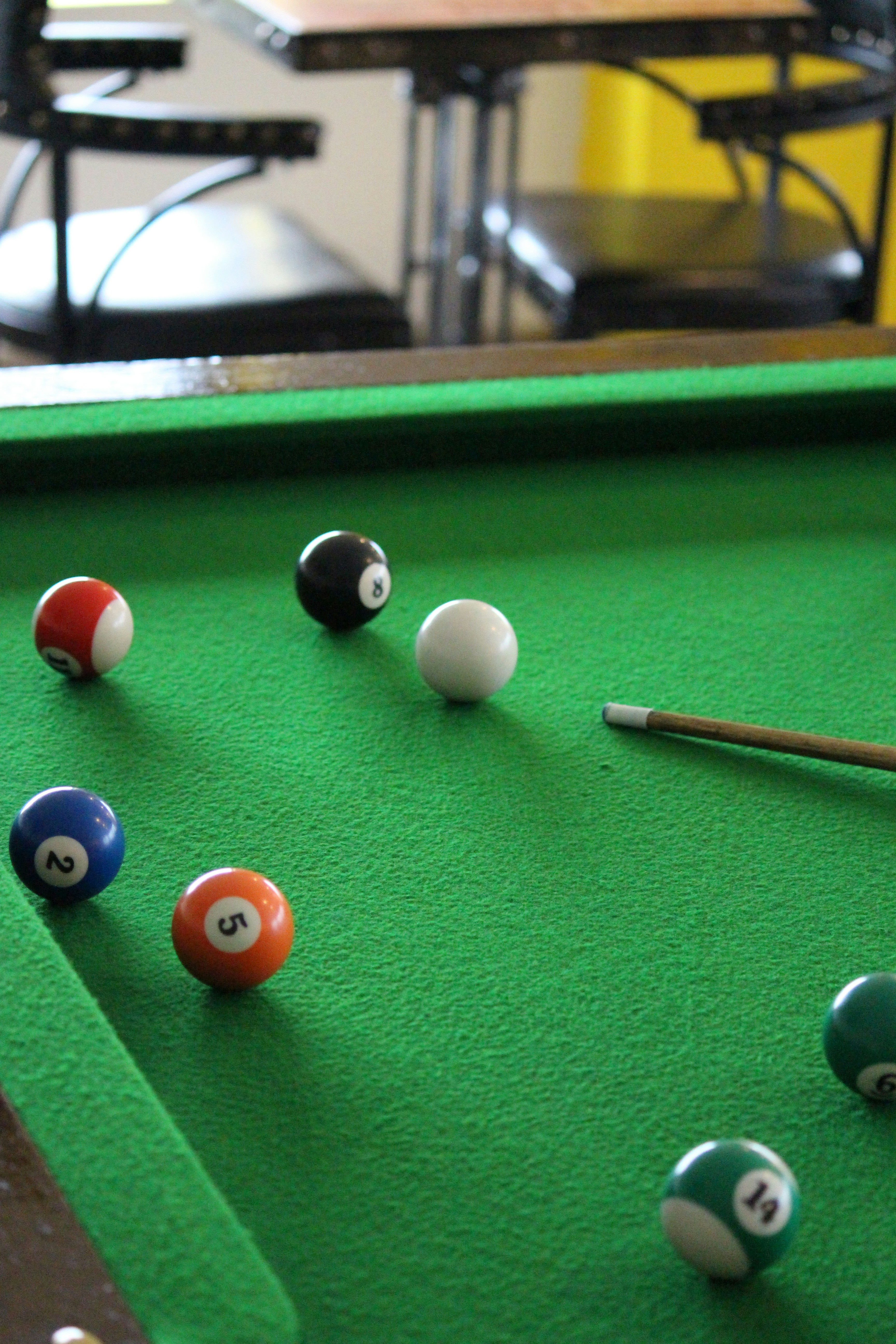 A pool table with several pool balls on it photo – Free Table Image on ...