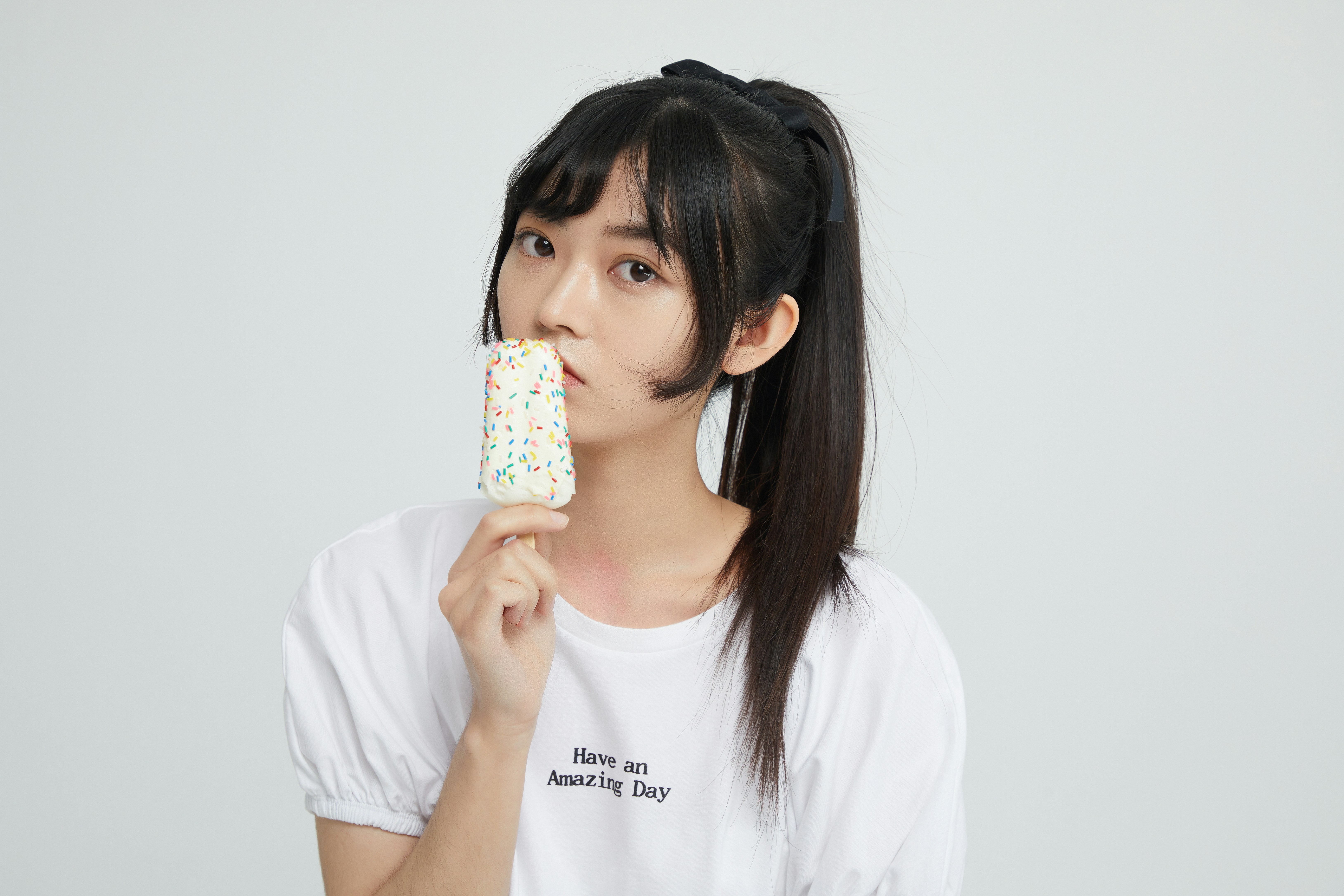 Sprinkles and Soft Light: A Gentle Portrait with a Vanilla Popsicle