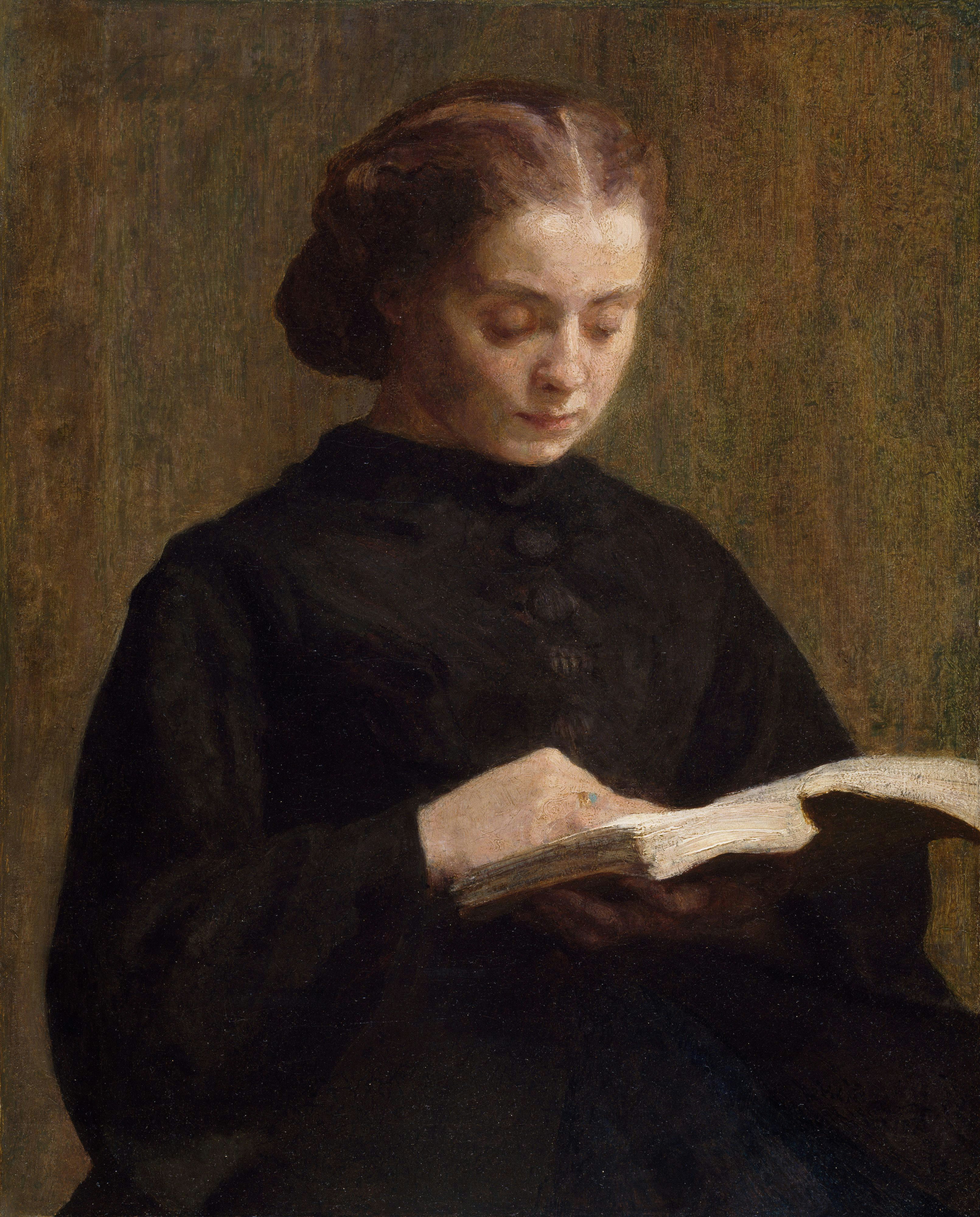 A painting of a woman reading a book photo – Free Archival Image on ...