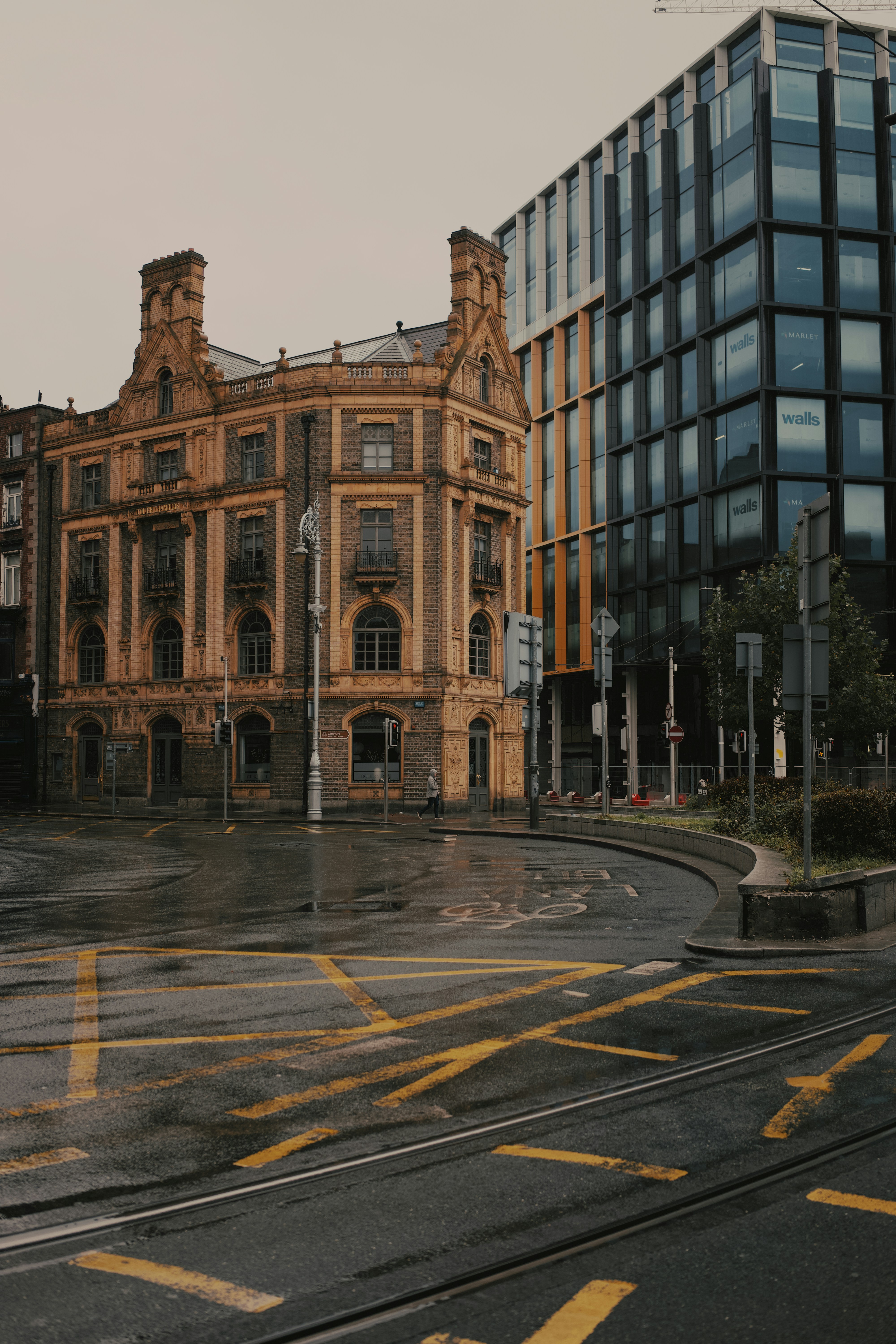 Architectural Contrast: Heritage Meets Modernity