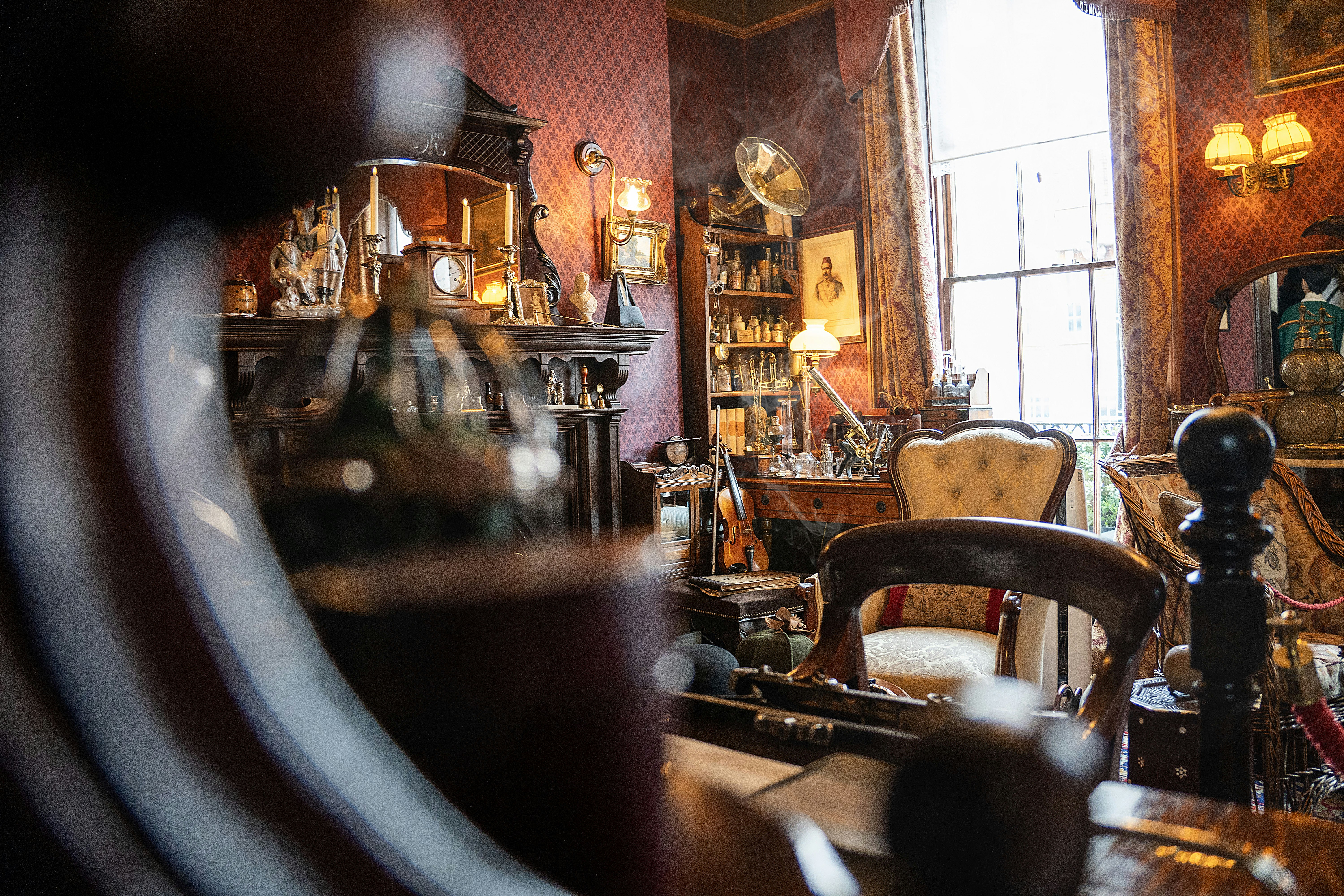 Velvet Parlor Spotlight: The Tufted Chair Amid Antique Warmth